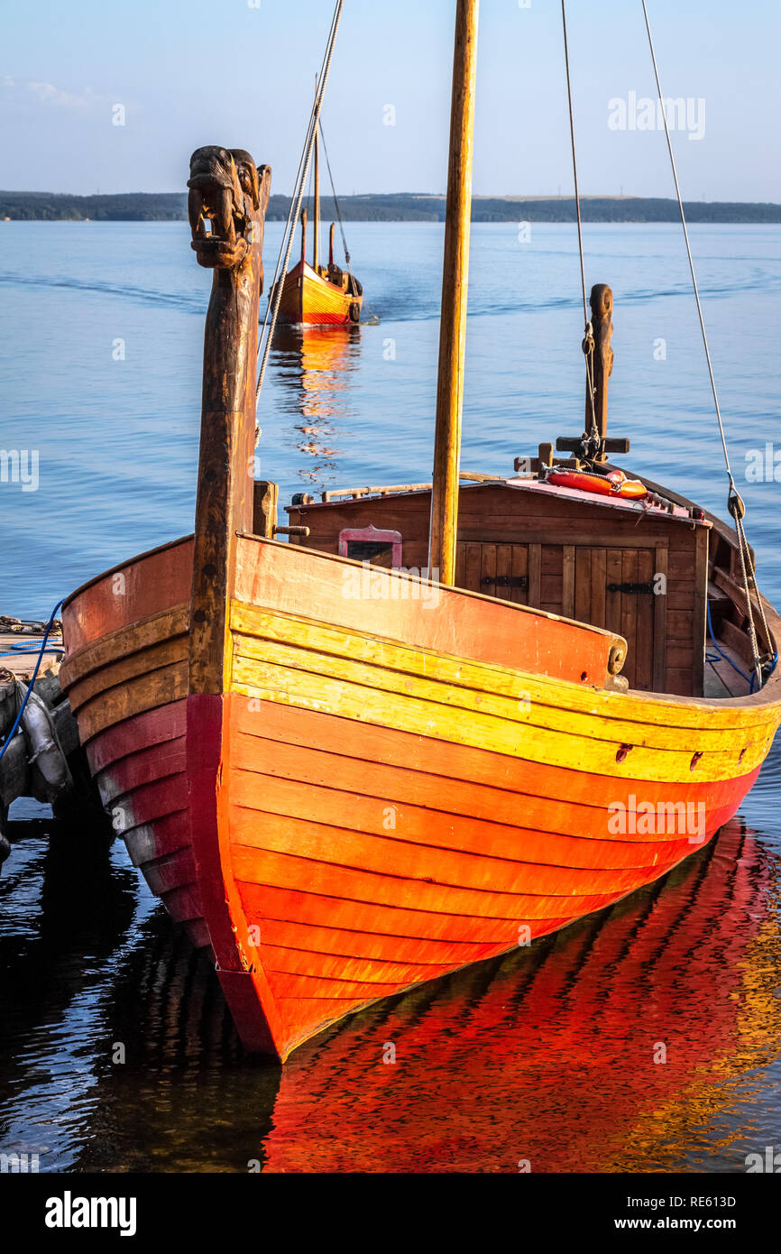 Old Russian wooden ship in a beautiful bay at the pier Stock Photo - Alamy