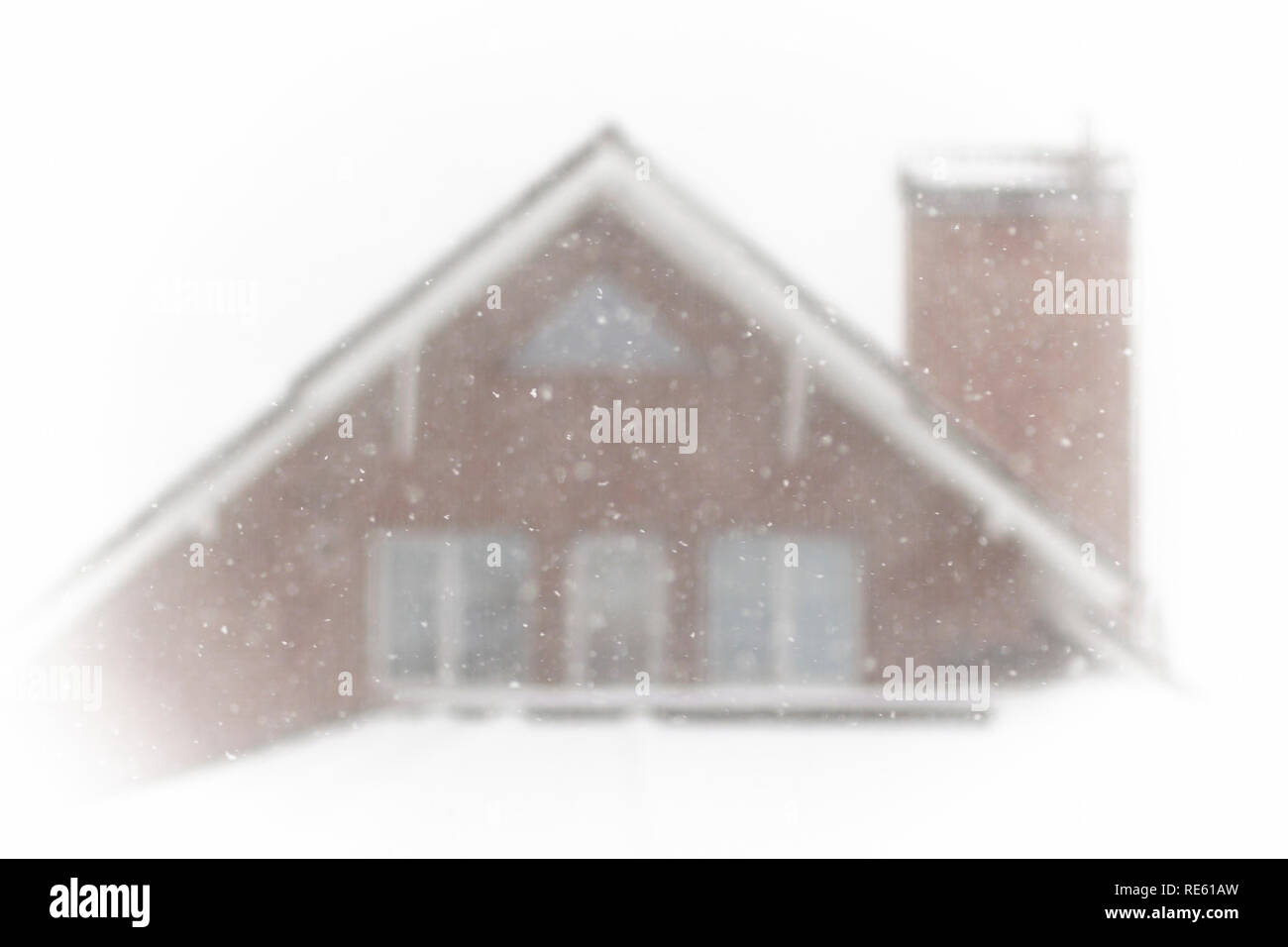 Winter snow scene through window Cut Out Stock Images & Pictures - Alamy