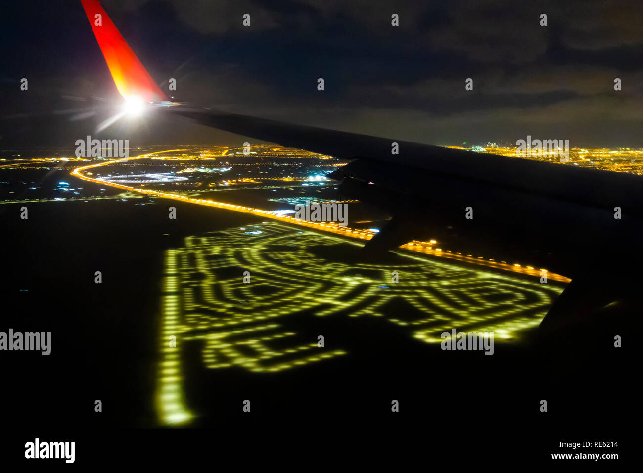 Plane Window View Night High Resolution Stock Photography and Images ...