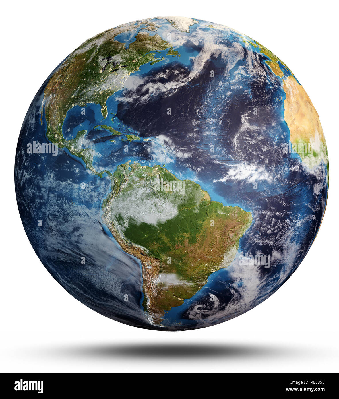 Planet Earth from space. 3d rendering Stock Photo - Alamy