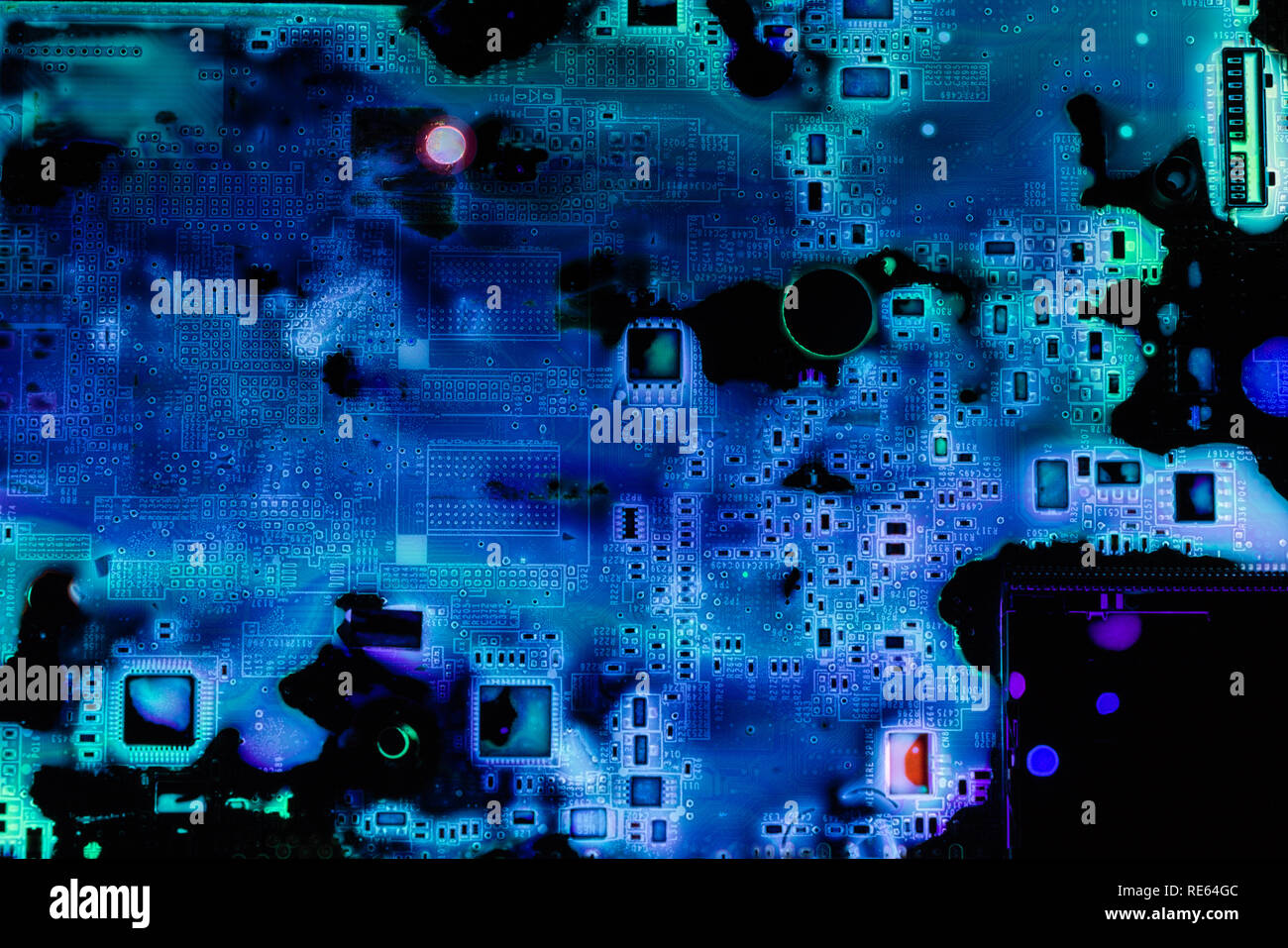 Glowing Motherboard Photo Picture Real Stock Photo - Alamy