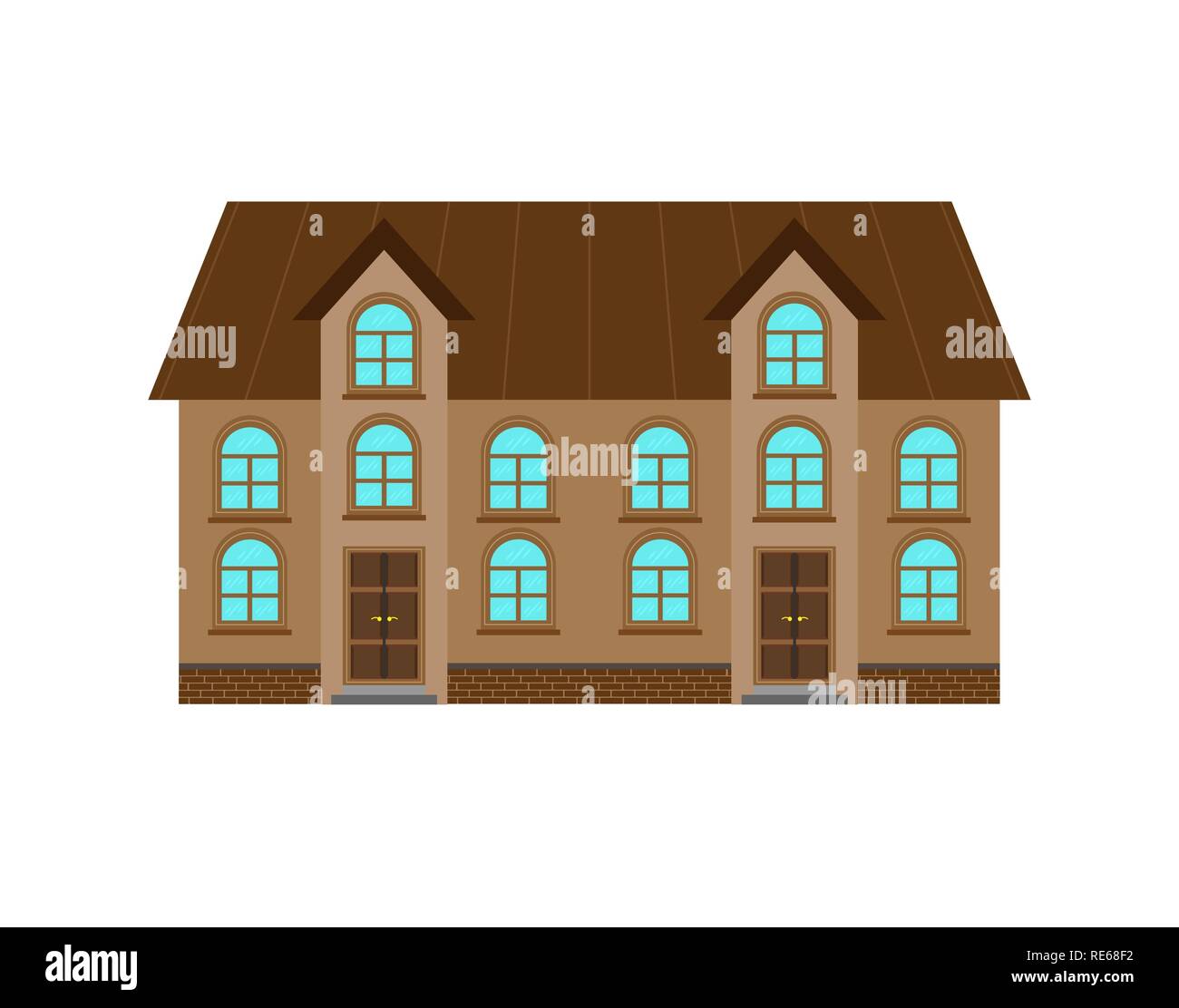 Two story house vector vectors hi-res stock photography and images - Alamy