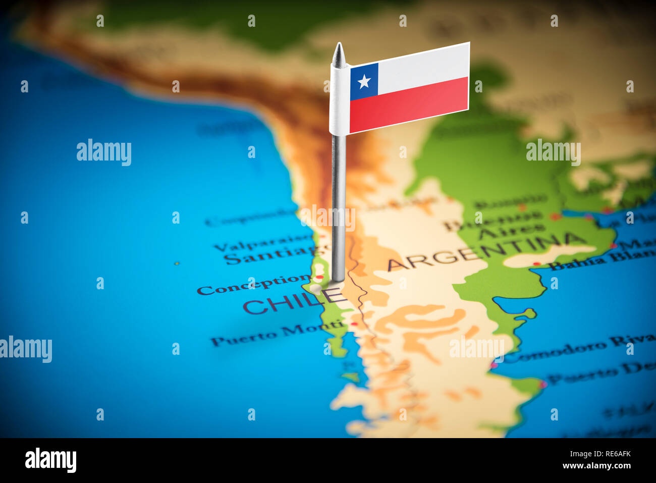 Chile Map Geography Stock Photos & Chile Map Geography Stock Images - Alamy