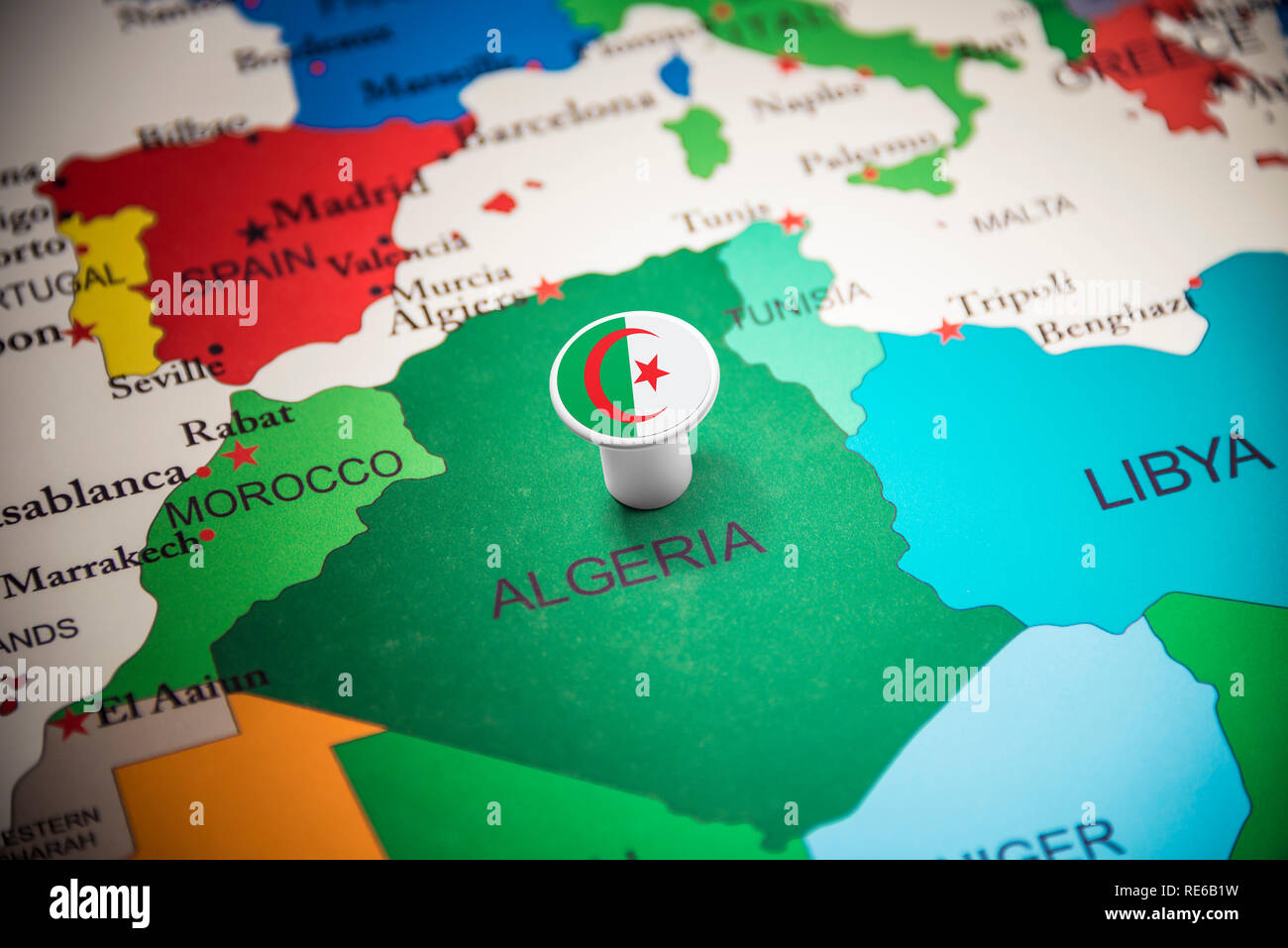 Political map algeria country hi-res stock photography and images - Alamy