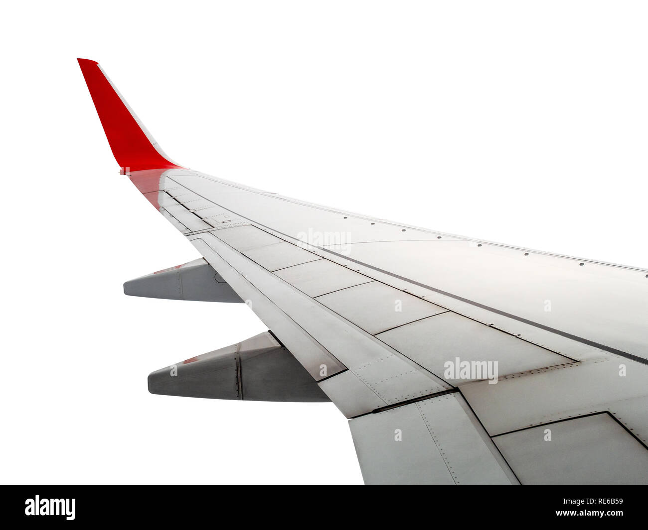 Plane wing isolate on white background with clipping path Stock Photo ...
