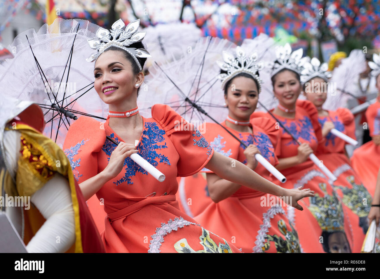 Cebu City, Philippines. 20th Jan 2019. Sinulog Festival,Grand Street ...