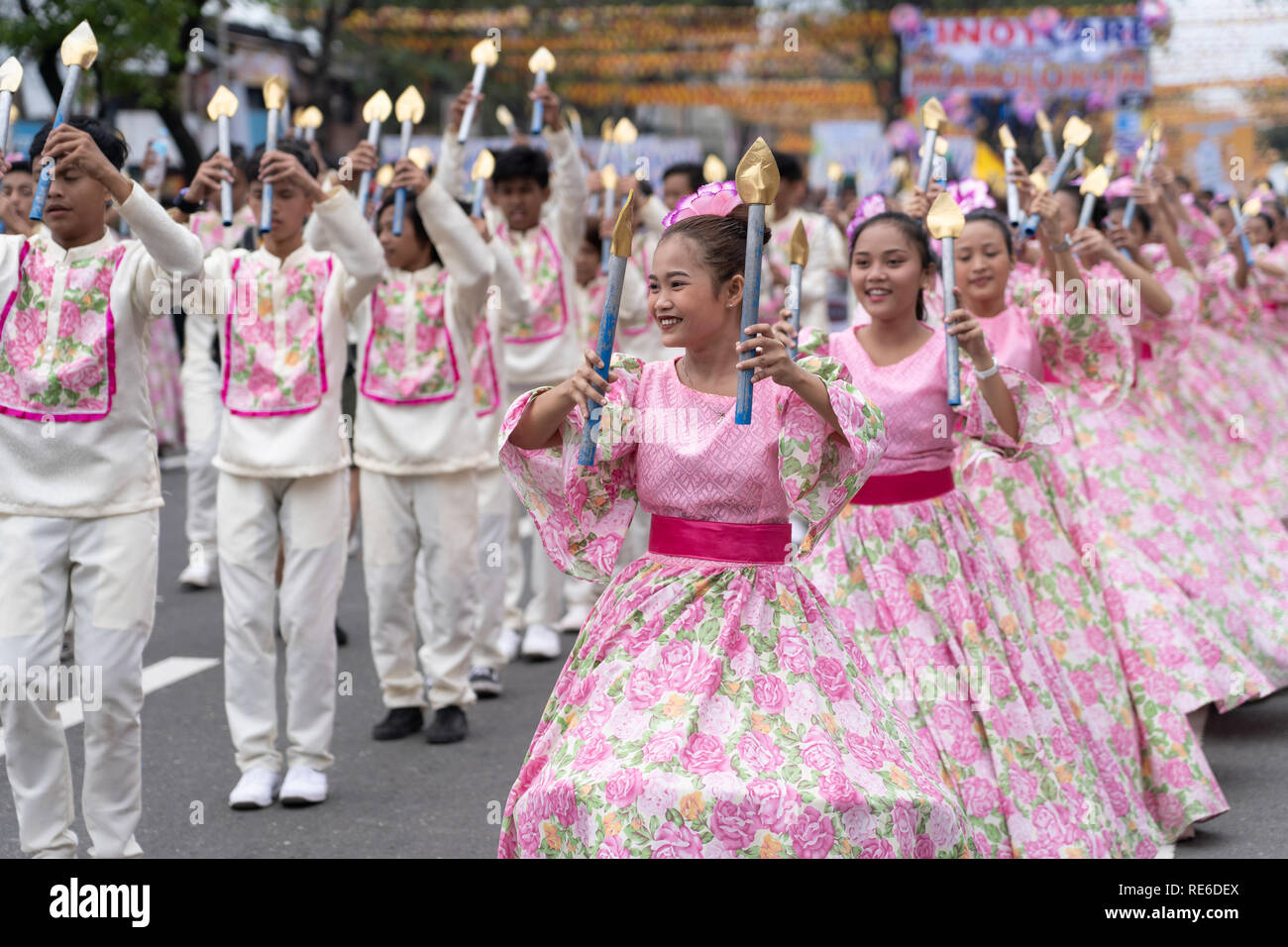 Cebu City, Philippines. 20th Jan 2019. Sinulog Festival,Grand Street ...