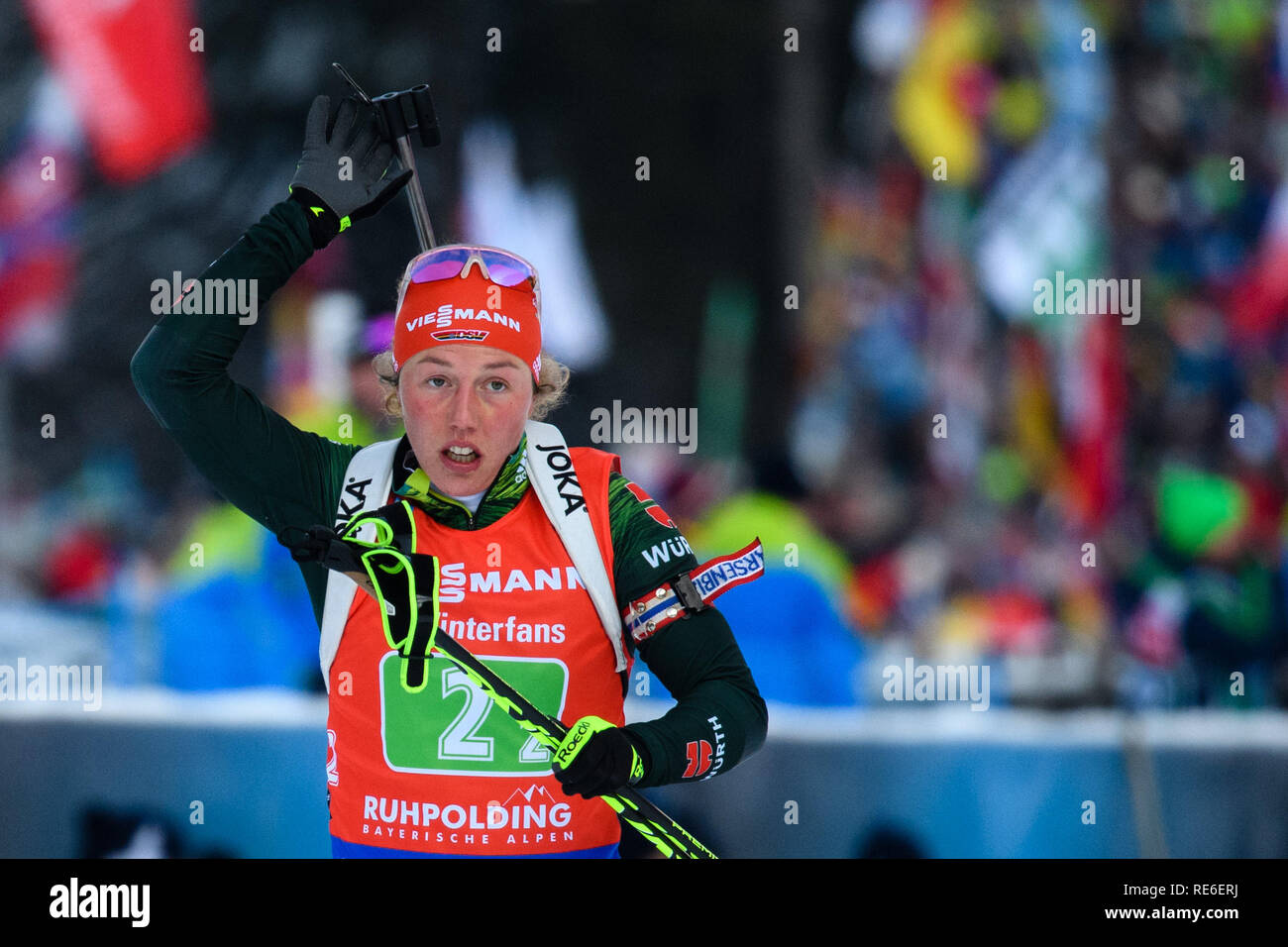 Ruhpolding, Germany. 19th Jan, 2019. Biathlon: World Cup, 4 x 6 km ...