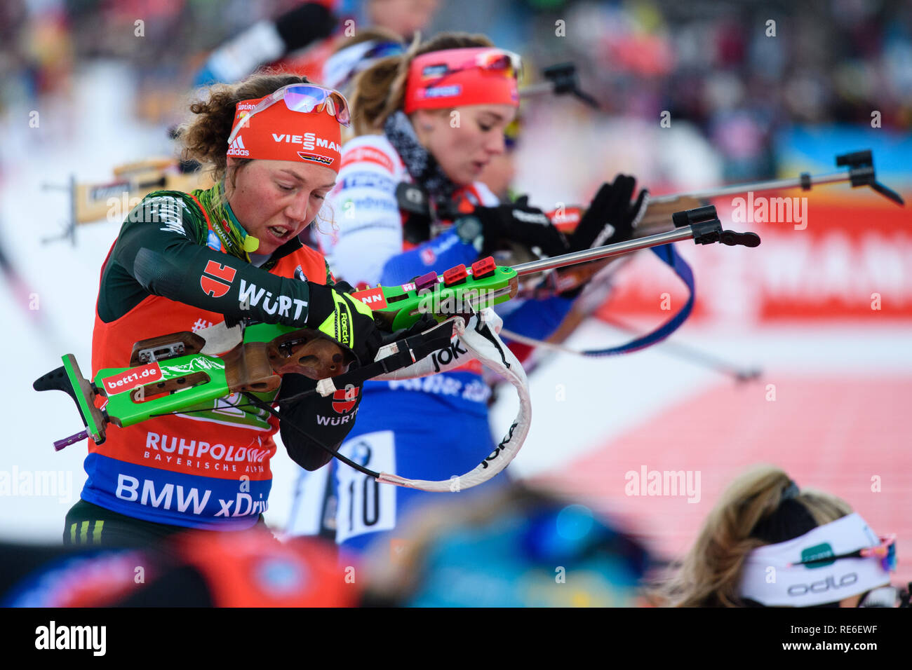 Ruhpolding, Germany. 19th Jan, 2019. Biathlon: World Cup, 4 x 6 km ...