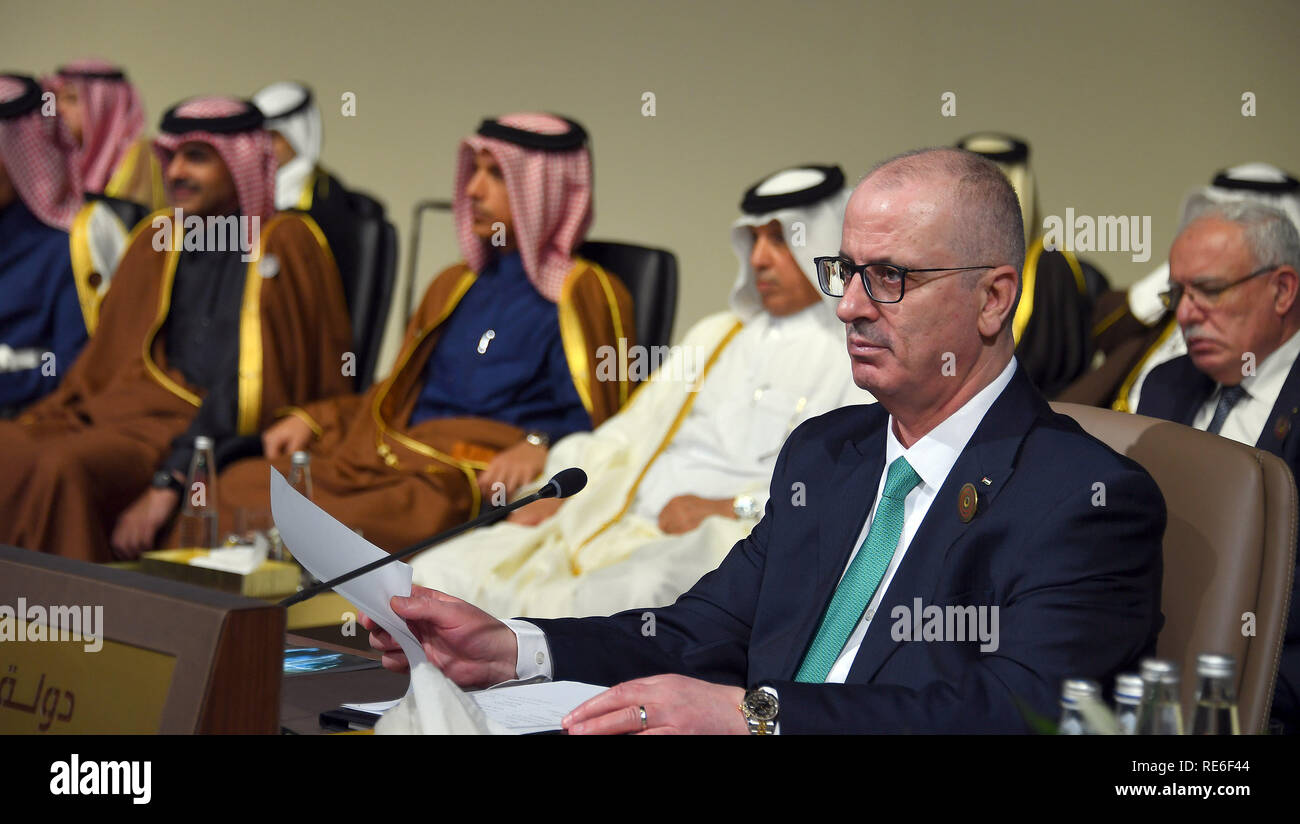 Beirut, Lebanon. 20th Jan, 2019. Palestinian Prime Minister Rami ...