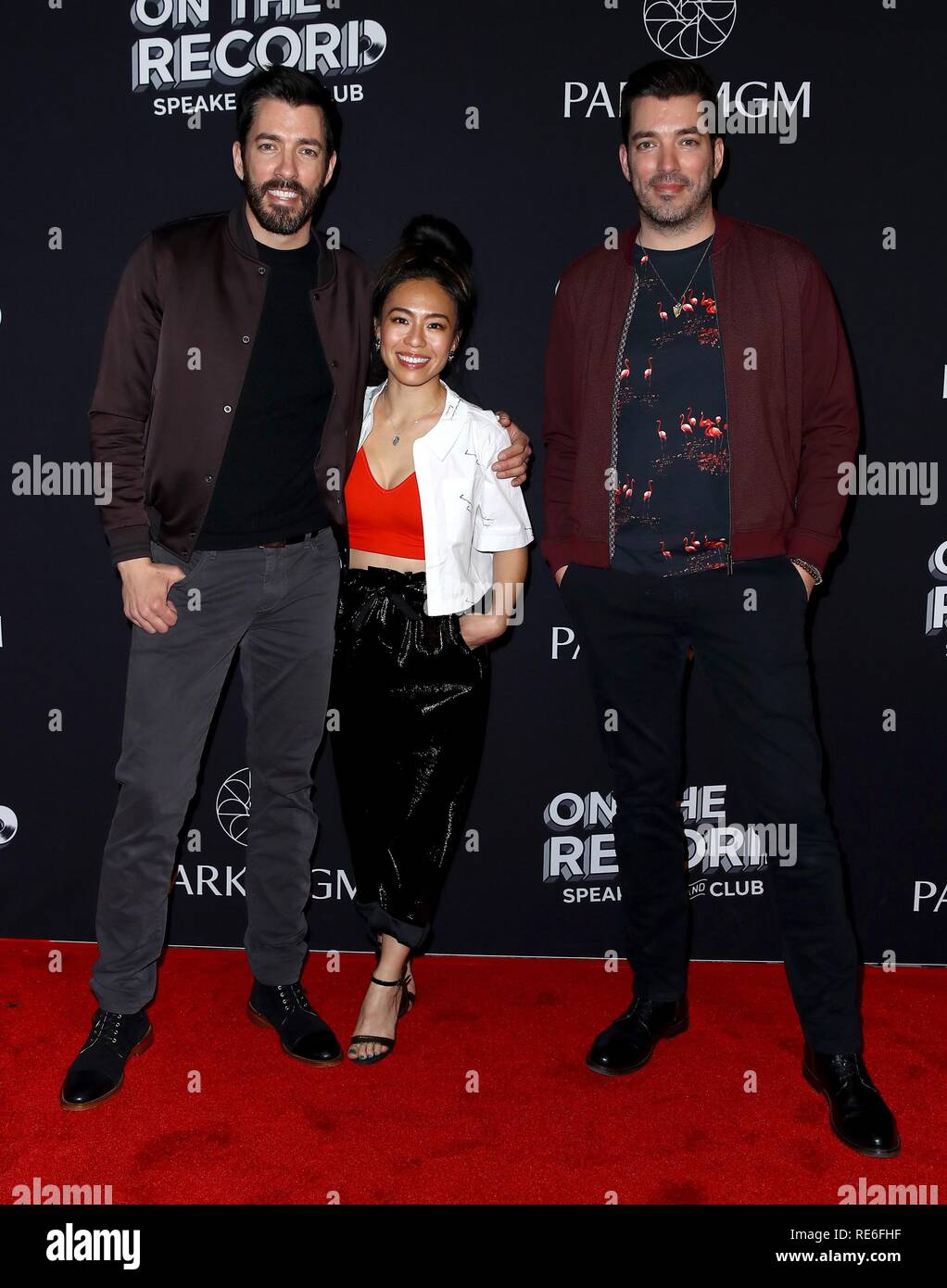 Las Vegas, NV, USA. 19th Jan, 2019. Drew Scott, Linda Phan, Jonathan ...