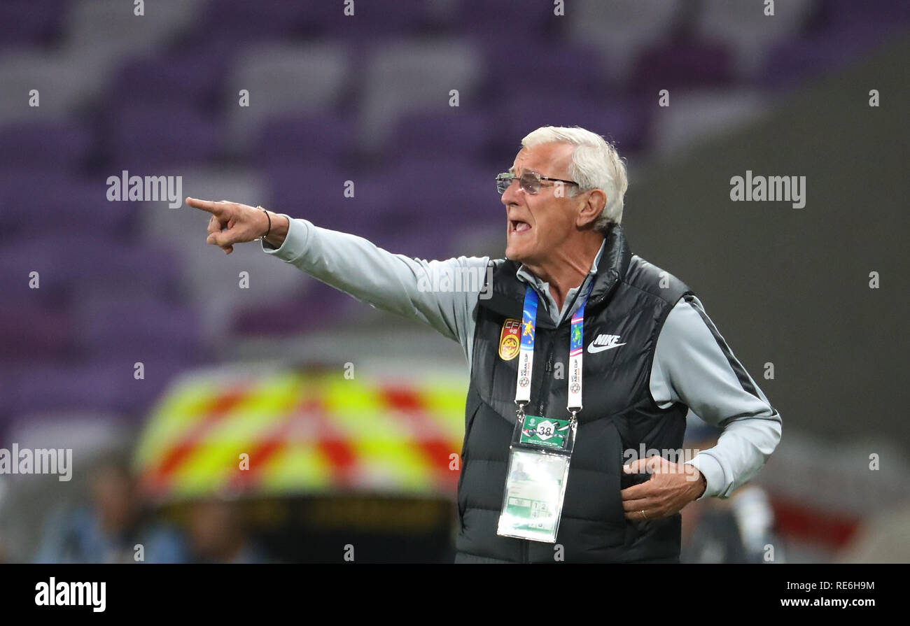 Al Ain, United Arab Emirates. 20th Jan, 2019. China's coach Marcello ...