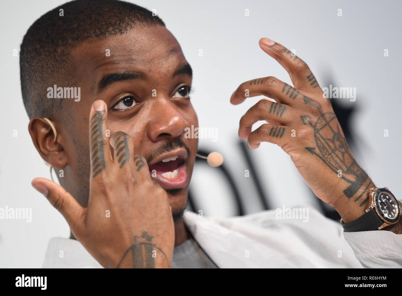 Samuel Ross (A-Cold-Wall) ) speaks at the DLD Munich Conference 2019 ...