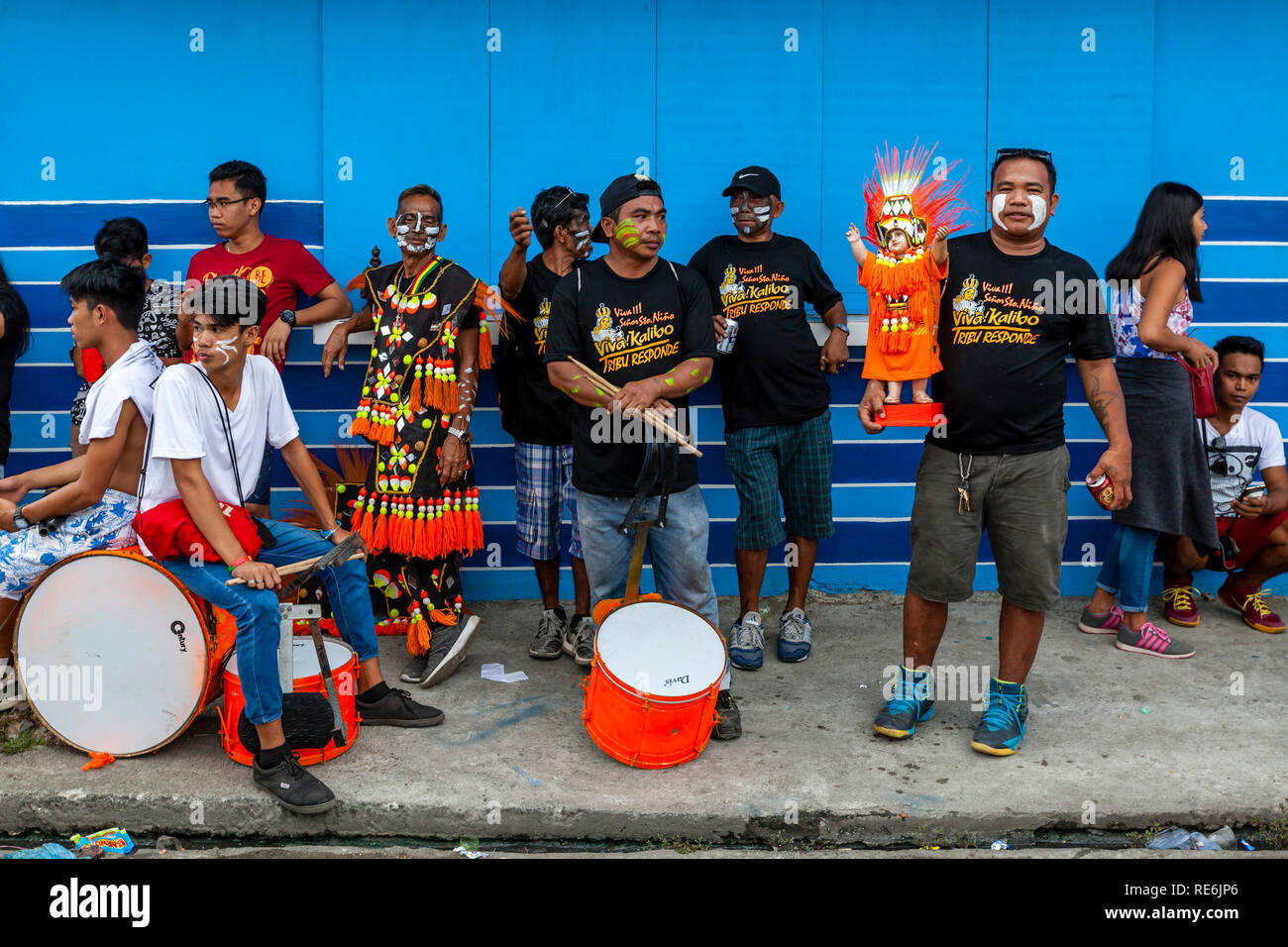 Kalibo, The Philippines. 20th January 2019. Devout Philippinos prepare ...