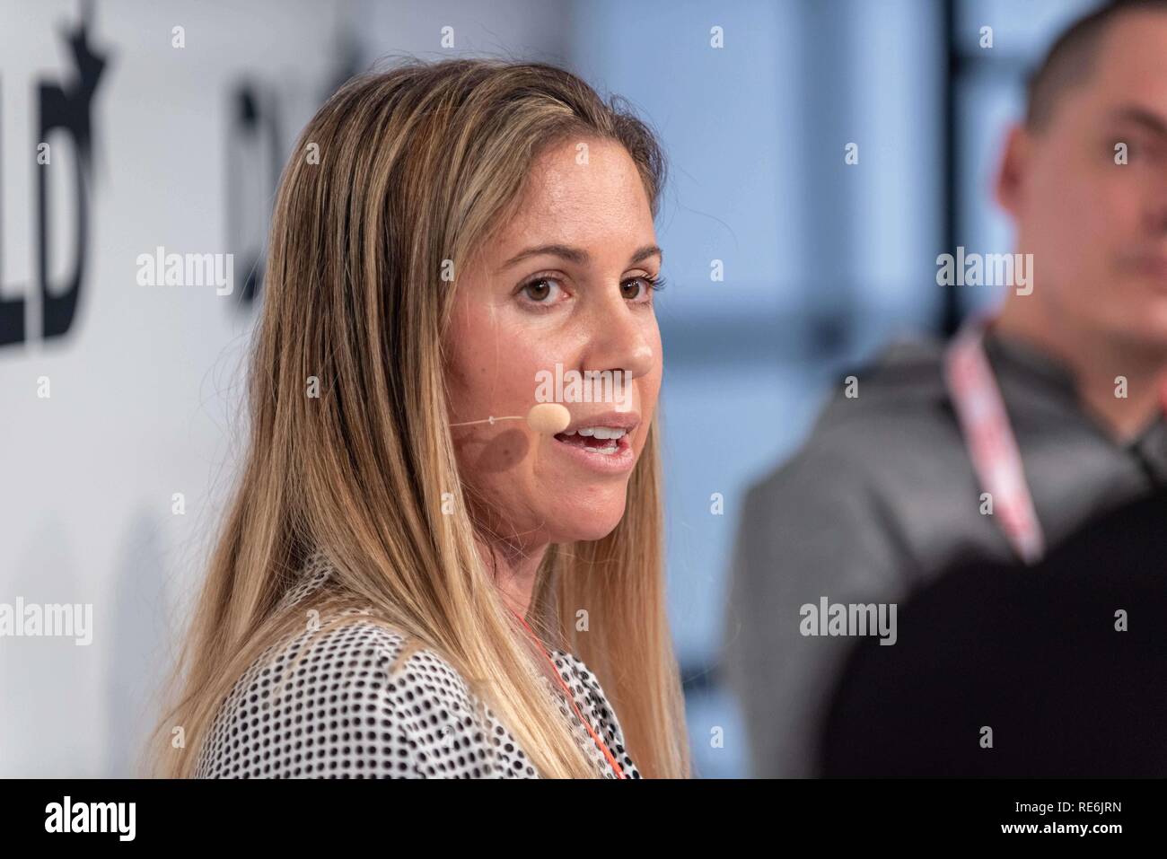 Deborah Dana (KL Studios/CanastaRosa) speaks at the DLD Munich ...