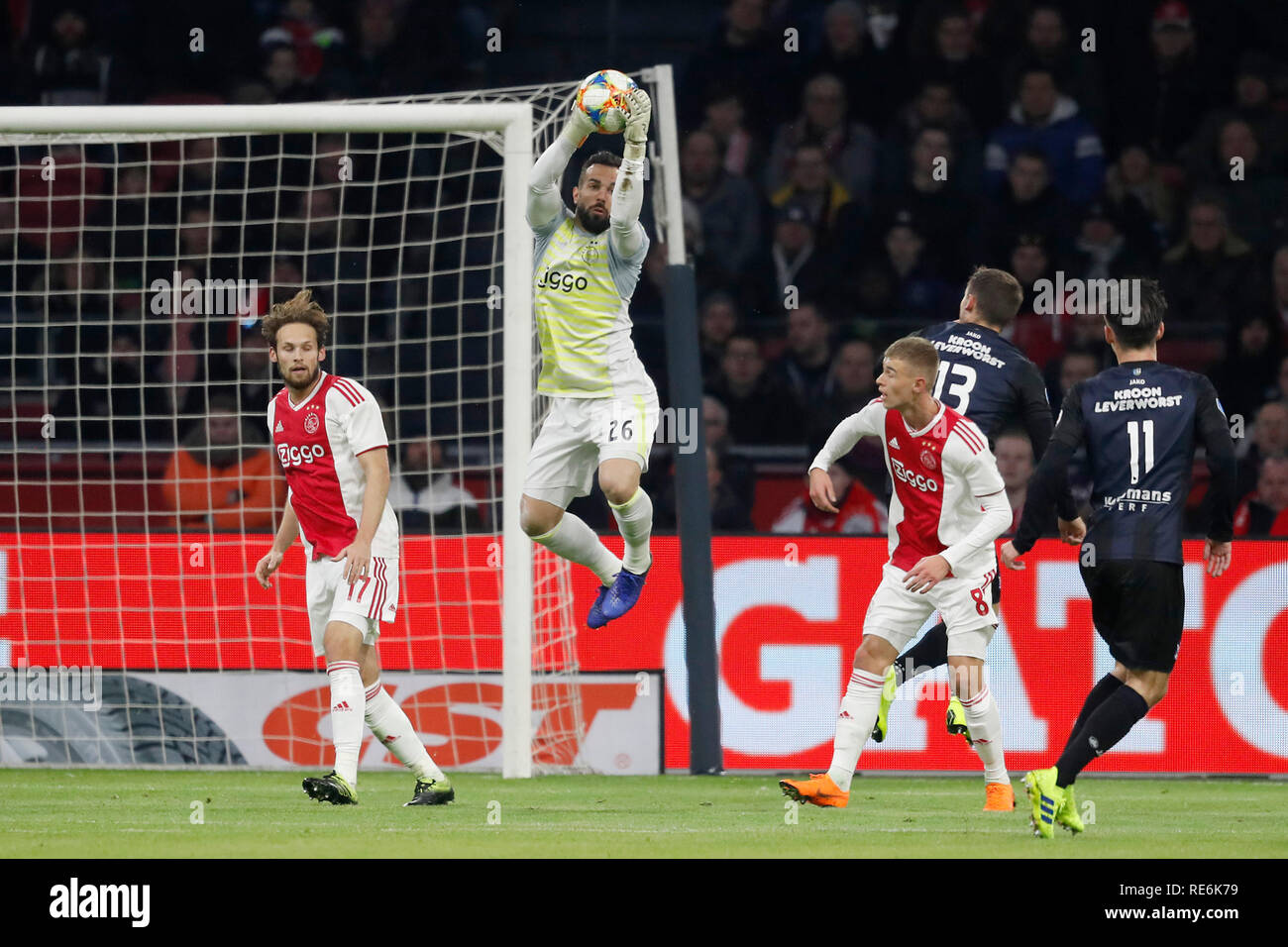 Amsterdam, Netherlands. 20th Jan, 2019. Amsterdam, Netherlands. 20th Jan, 2019.Stadium Johan ...