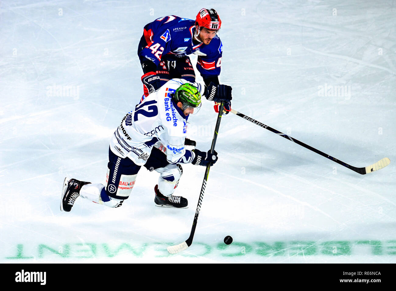 Mannheim, Germany. 20th Jan, 2019. Ice hockey: DEL, Adler Mannheim ...