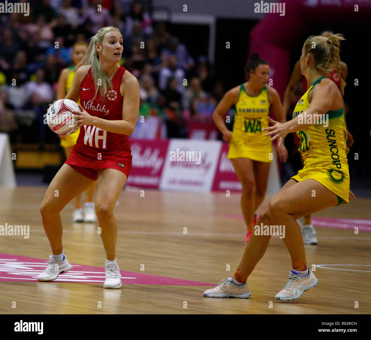 London, UK. 20th Jan, 2019. Natalie Haythornthwaite of England Roses ...