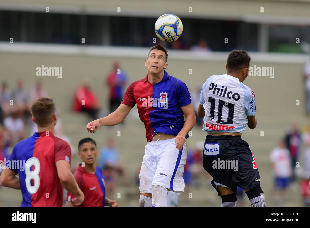 Curitiba, Brazil. 20th Jan, 2019. Higor Leite and Robinho during Paraná ...