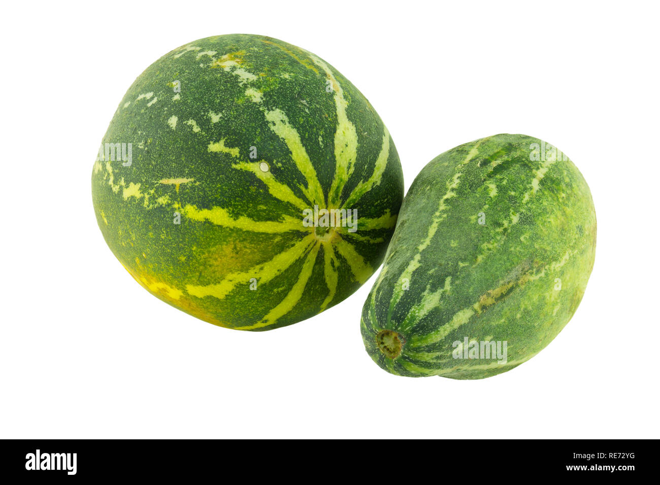 Ripe melon isolated on white background Stock Photo - Alamy