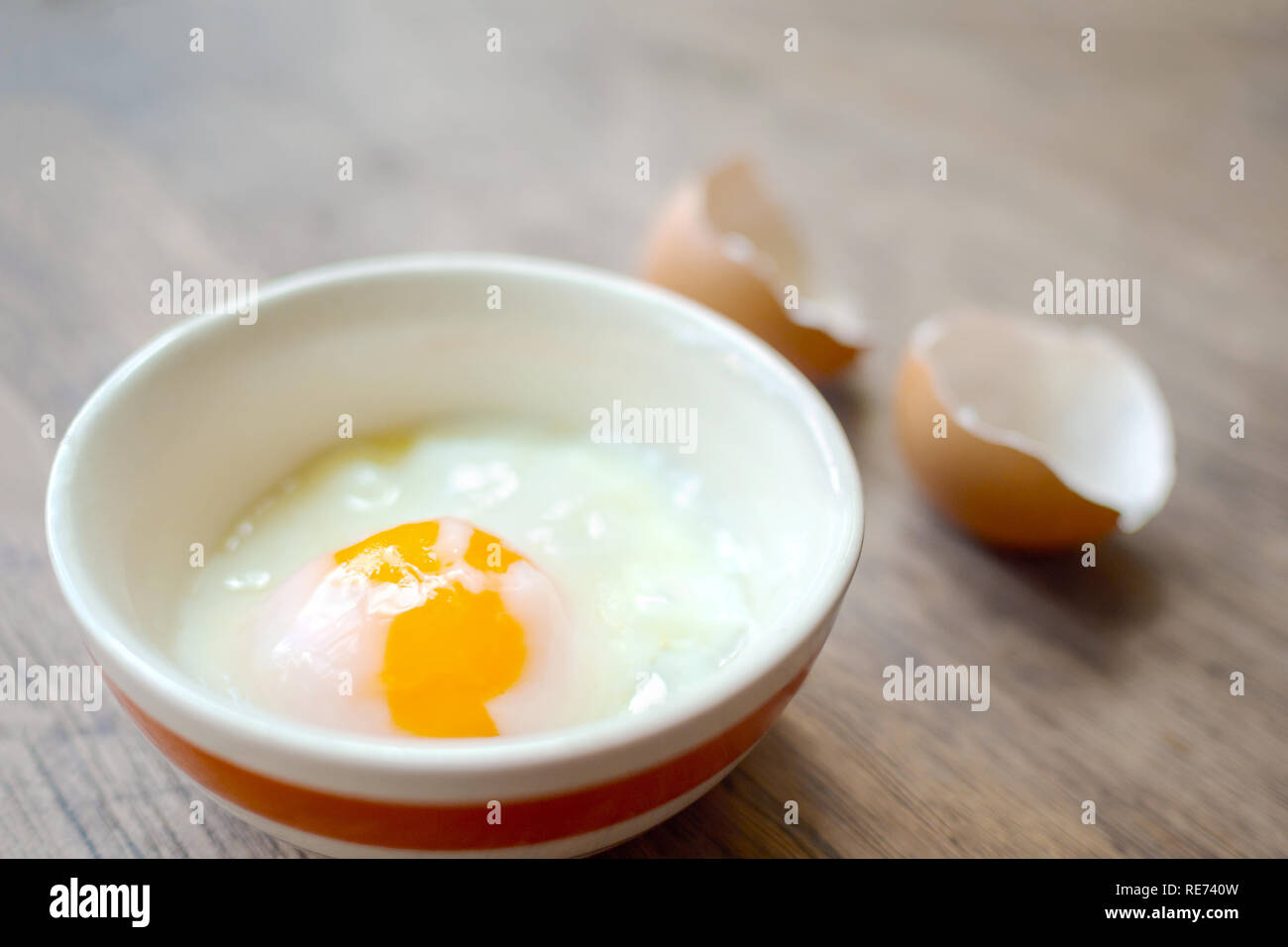 Onsen Tamago Egg Or Soft Boiled Egg In Traditional Japanese With Copy