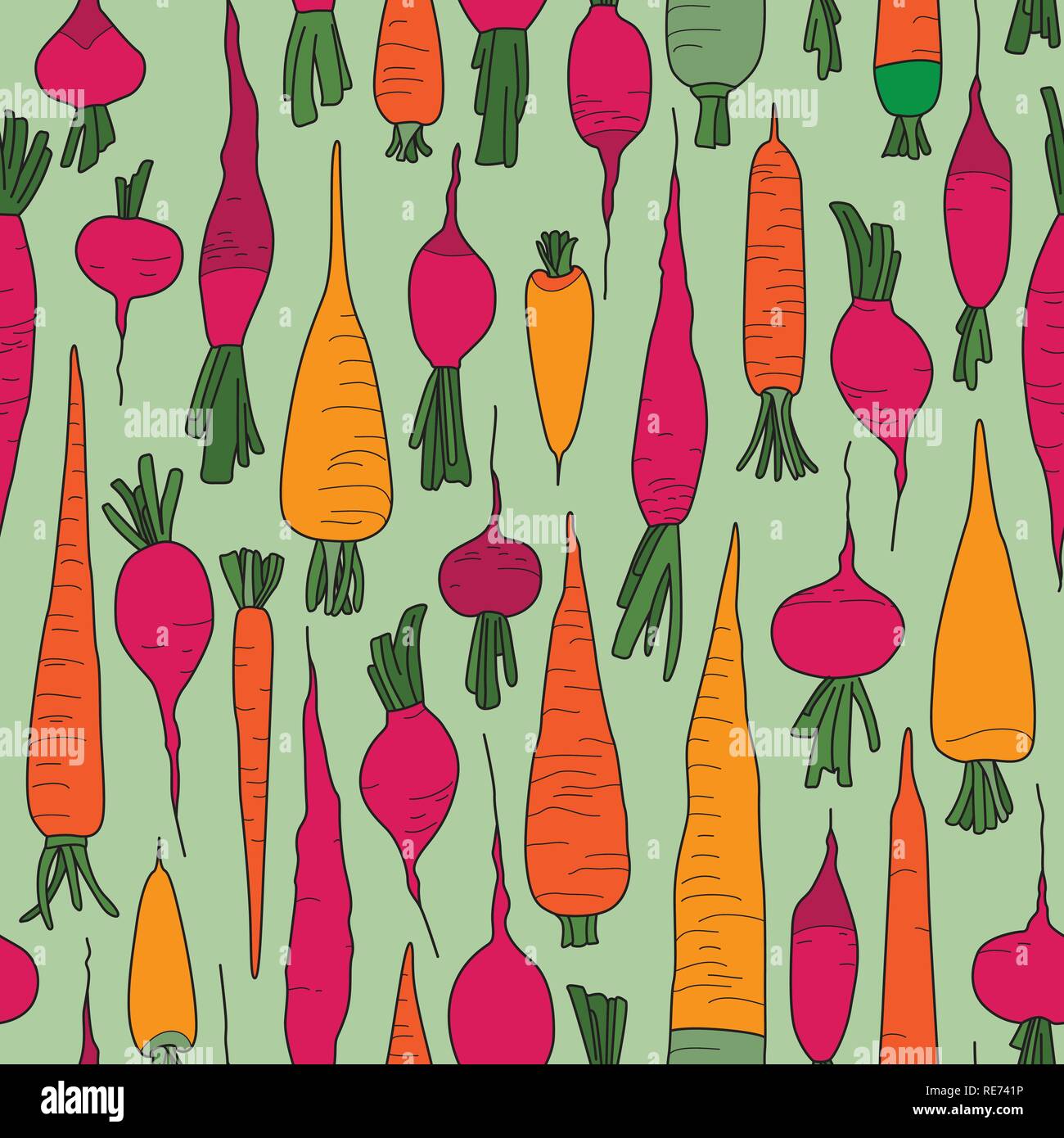 Seamless veggies hi-res stock photography and images - Alamy