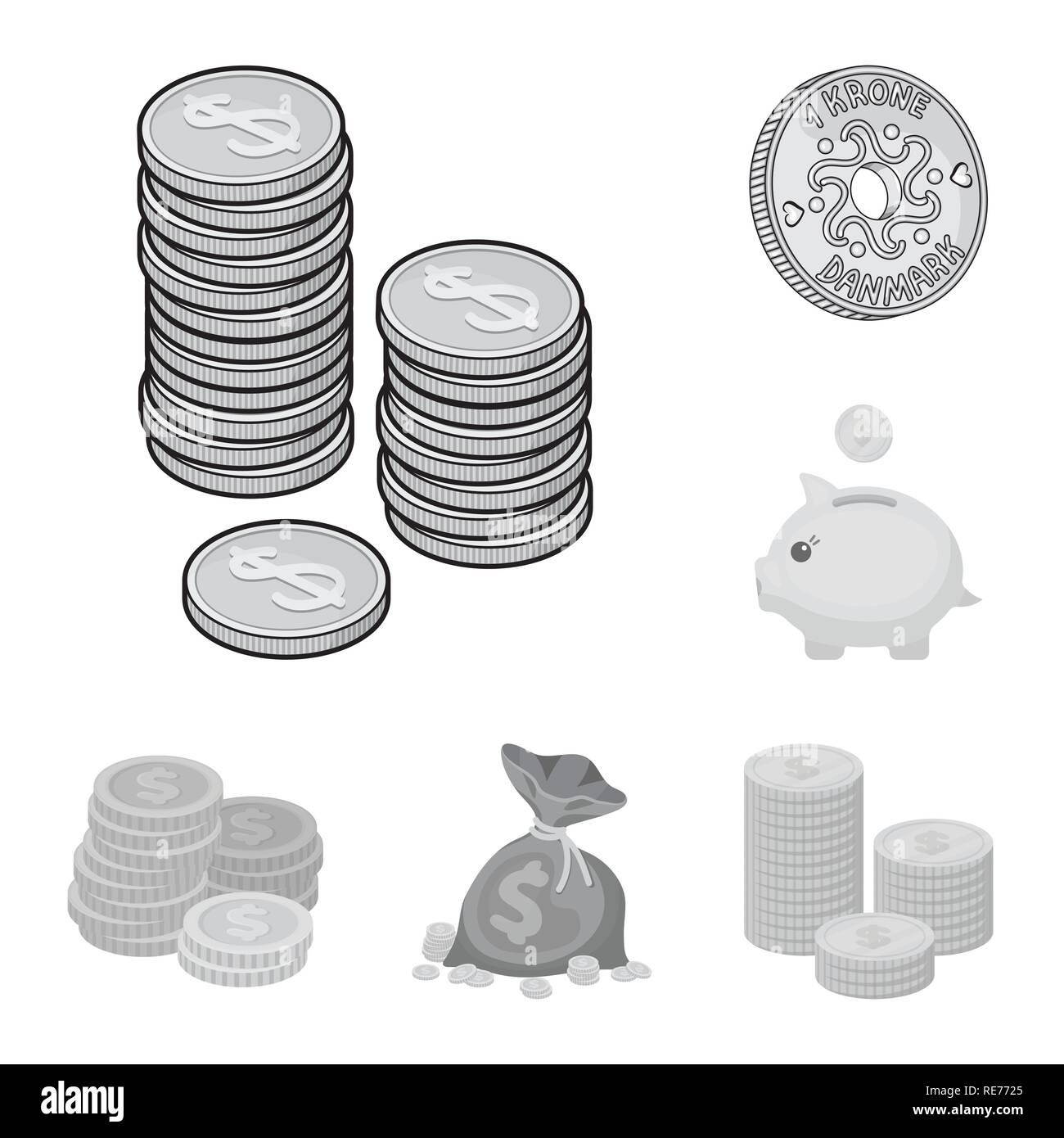 stack,flat,bonus,euro,earnings,piggy,bag,coin,treasure,gold,money,bank ...
