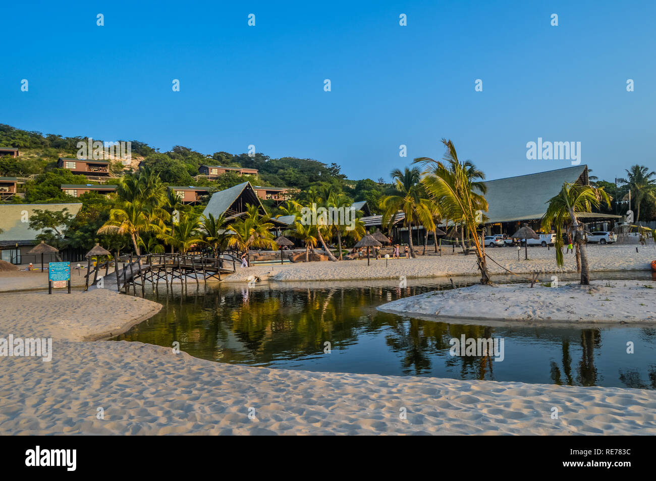 Beautiful Bilene beach and lagoon near Maputo in Mozambique Stock Photo ...