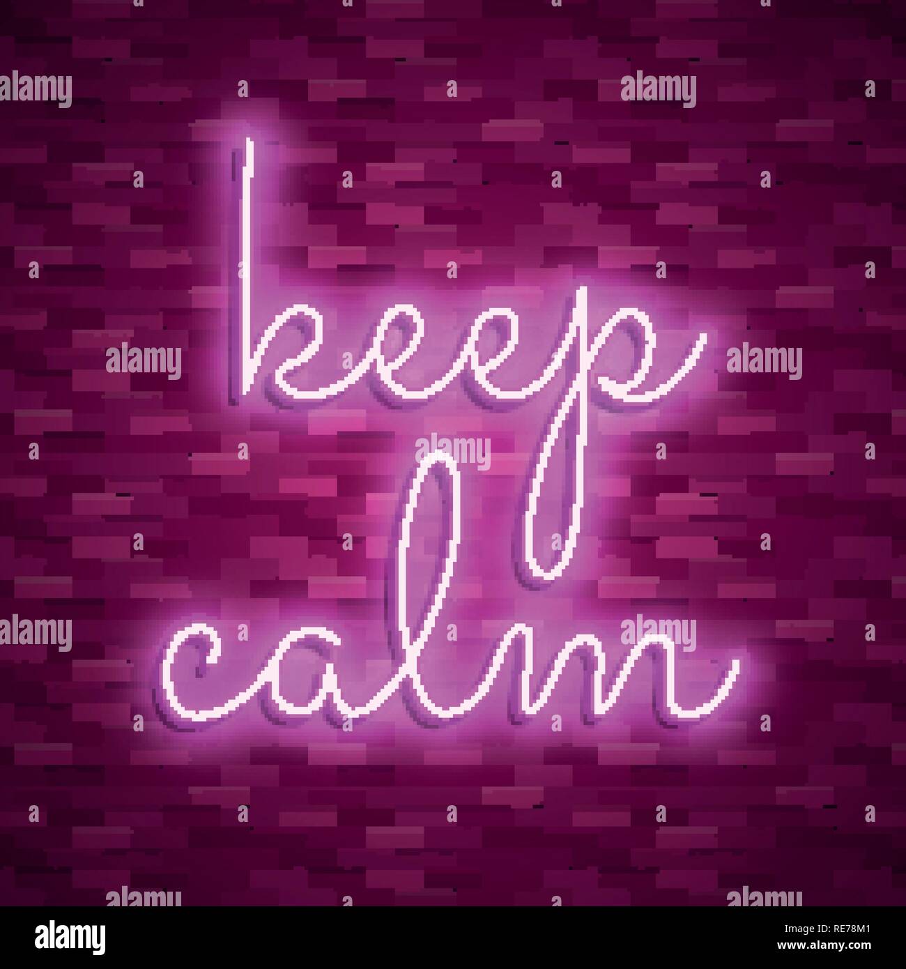 Neon light lettering, Stock vector. Color design Stock Vector Image ...