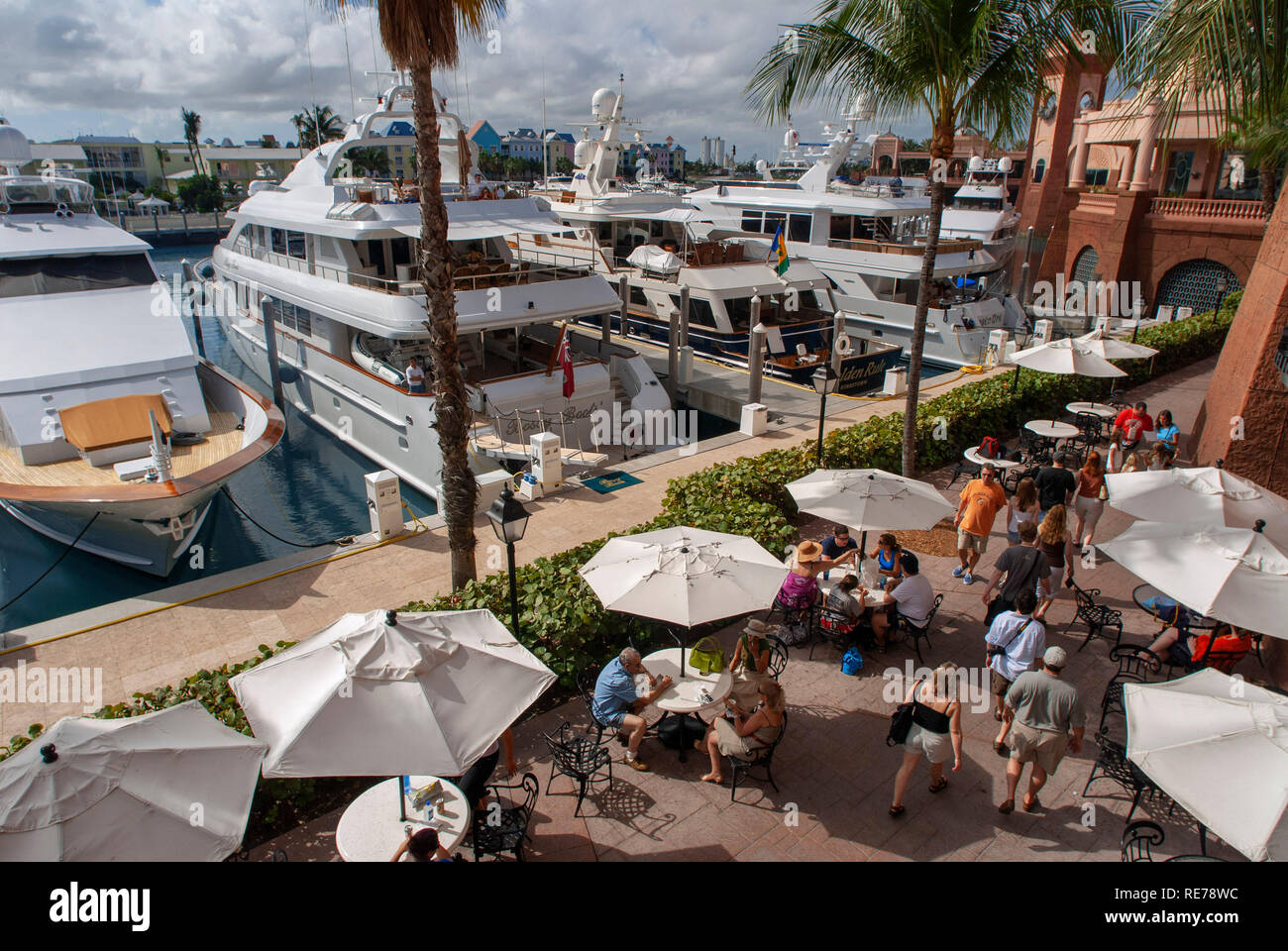 Private harbour in Hotel Atlantis. Paradise Island, Nassau, New ...
