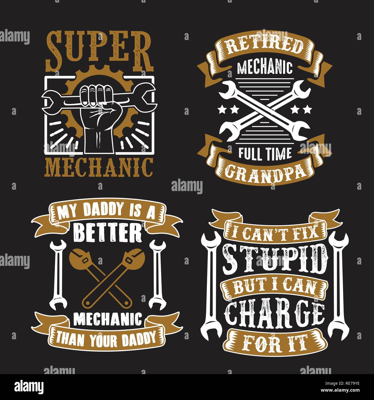 Hand illustration of Mechanic Super Mechanic Stock Vector Image & Art ...