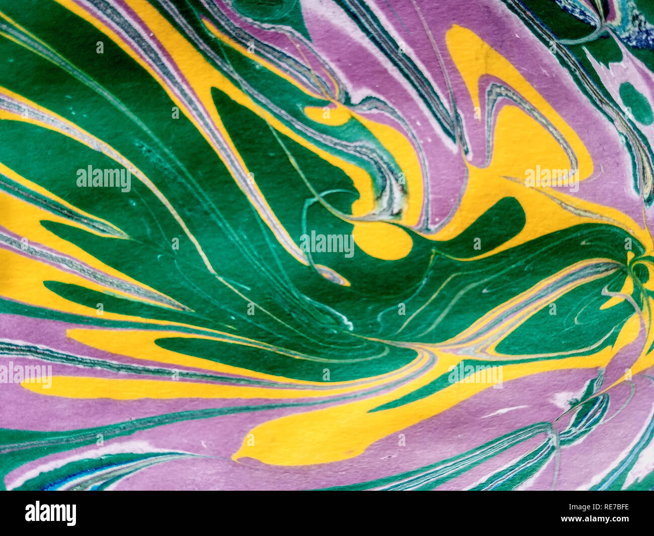 Abstract patterns made in the technique of Ebru. Texture or background ...