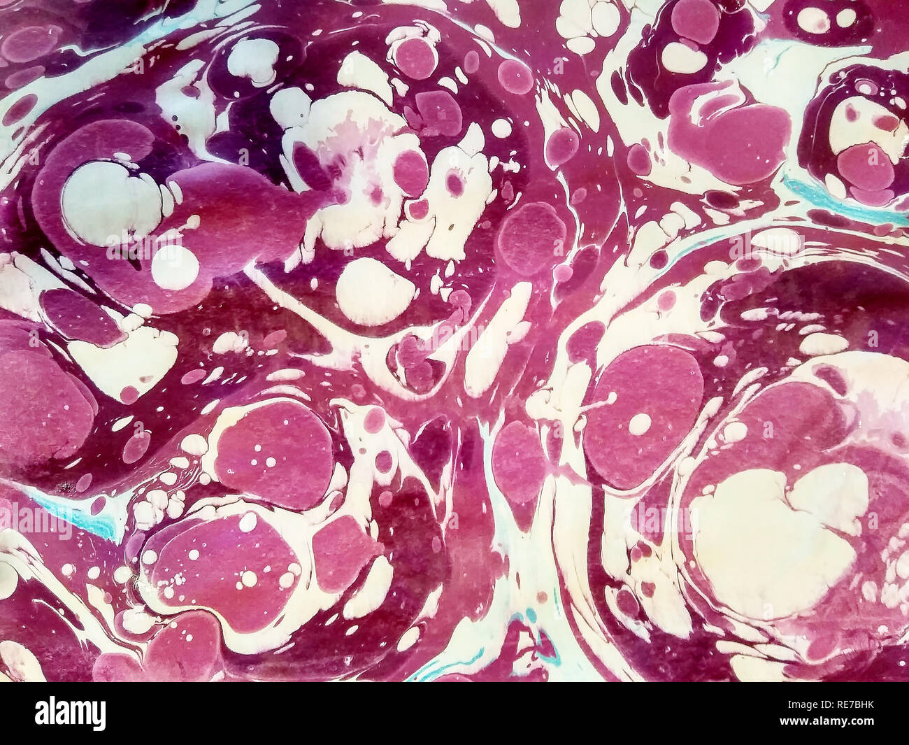 Abstract patterns made in the technique of Ebru.Texture or background ...