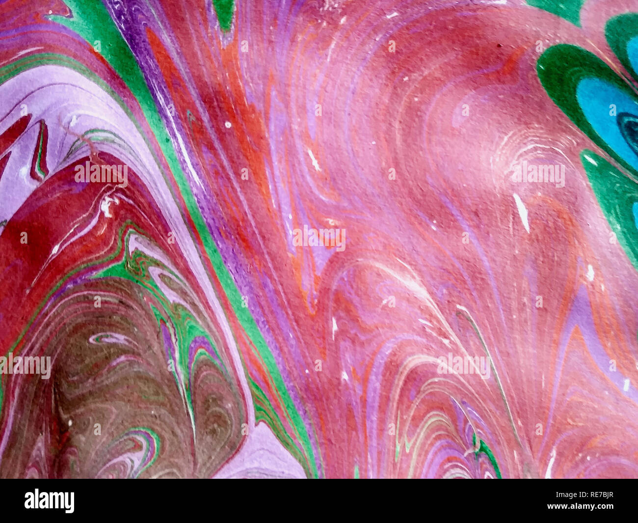 Abstract patterns made in the technique of Ebru. Texture or background ...