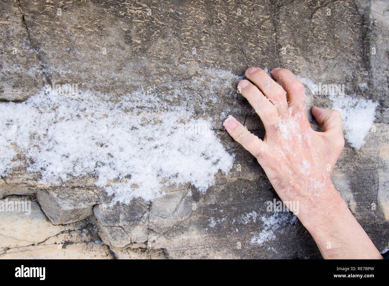 Hand holding chalk stone hi-res stock photography and images - Alamy