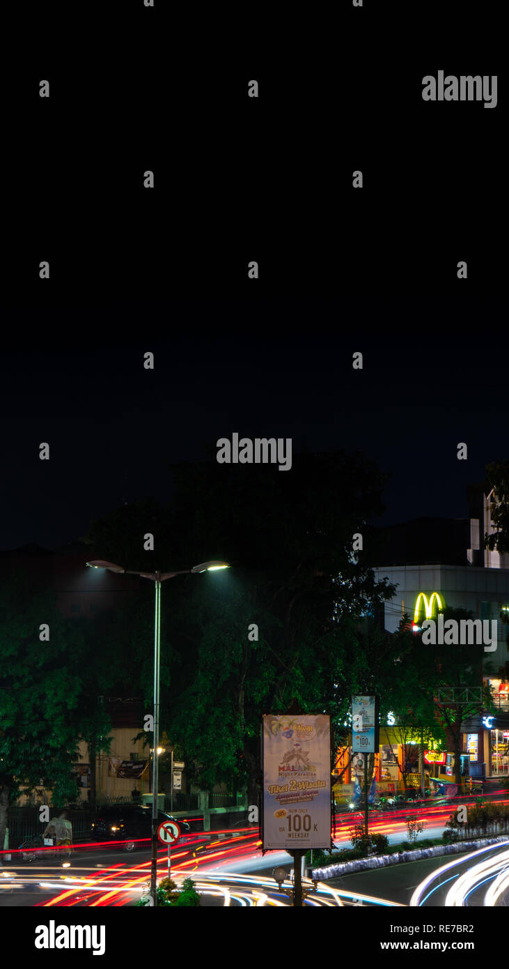 Street lights at night Stock Photo - Alamy