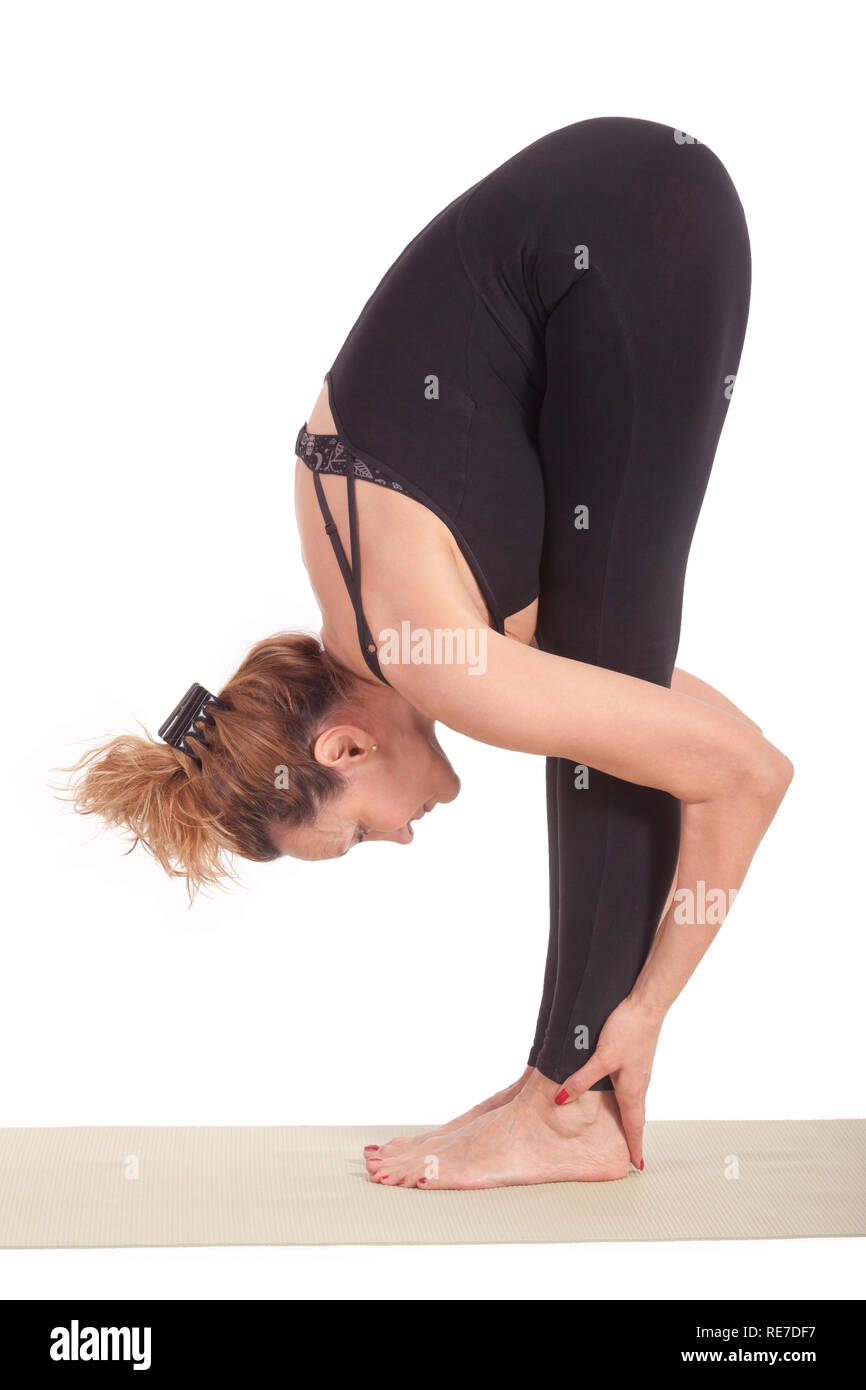 Standing Forward Bend Pose High Resolution Stock Photography and Images ...