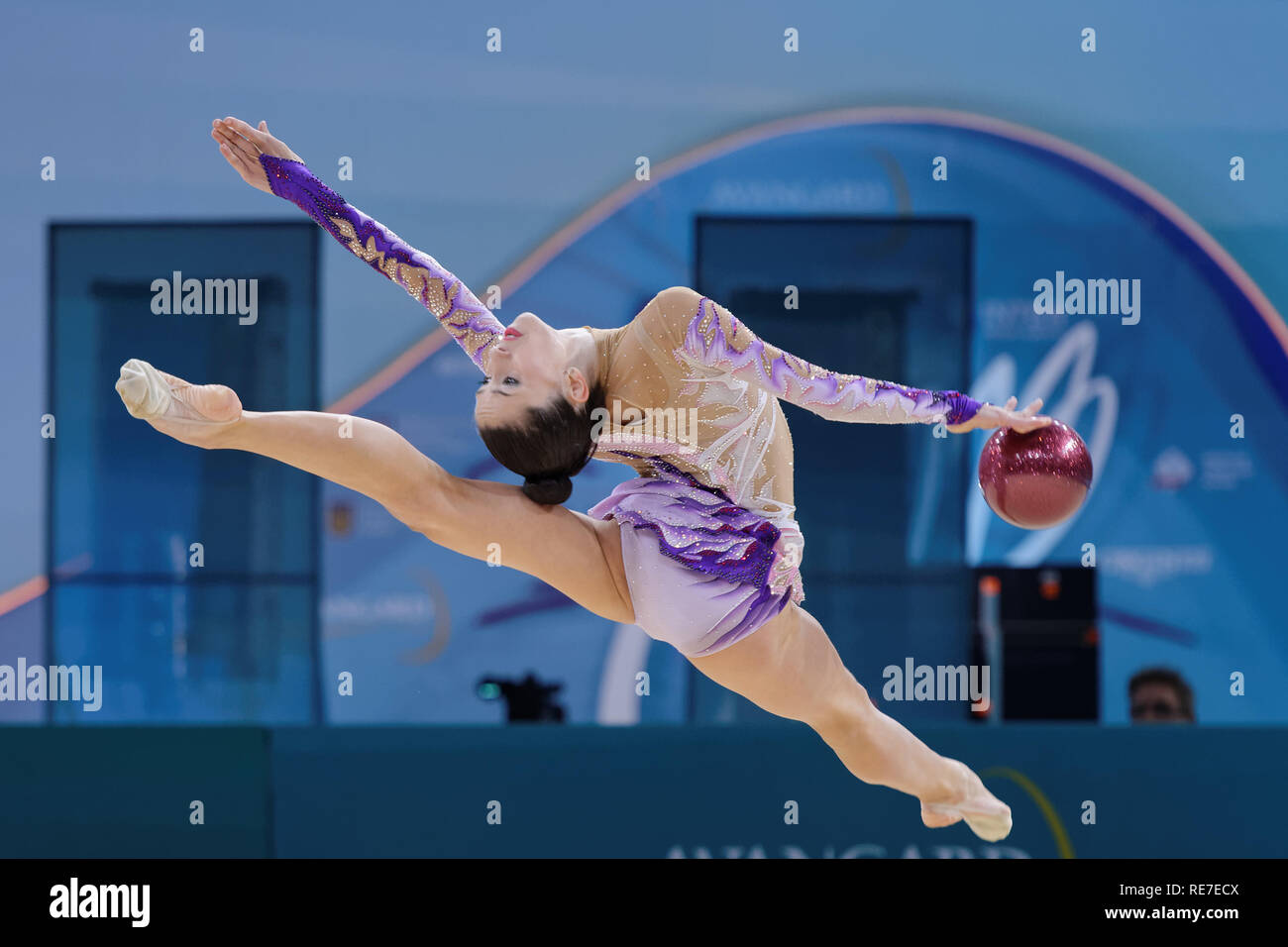 Kiev, Ukraine - August 30, 2013: Neta Rivkin, Israel performs with a ...