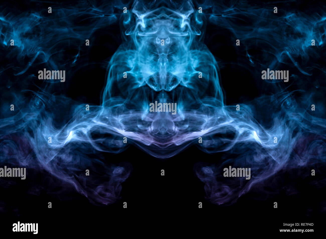 Curling smoke evaporating curls in the form of a spectacular, mystical ...