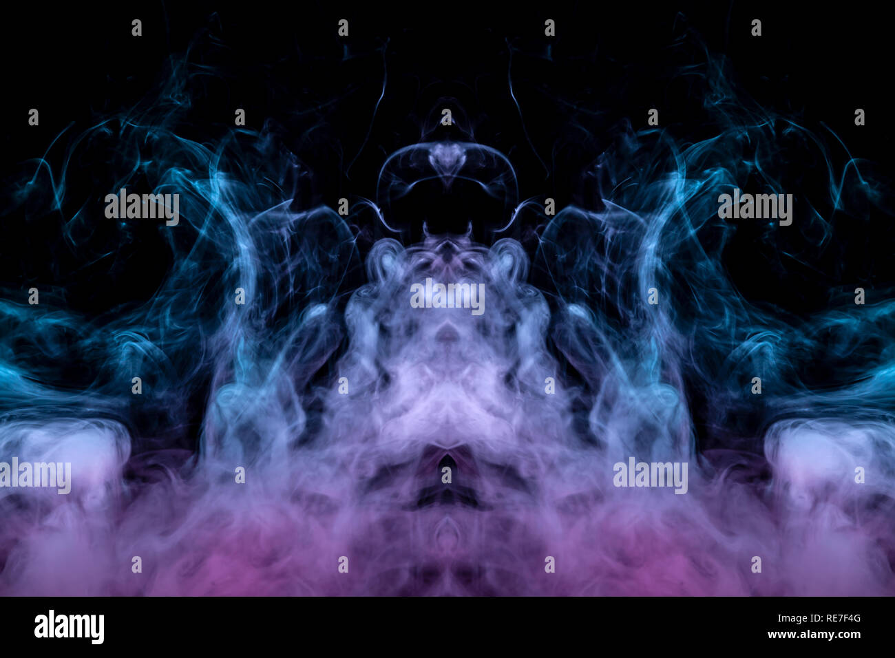 Curling smoke evaporating curls in the form of a spectacular, mystical ...