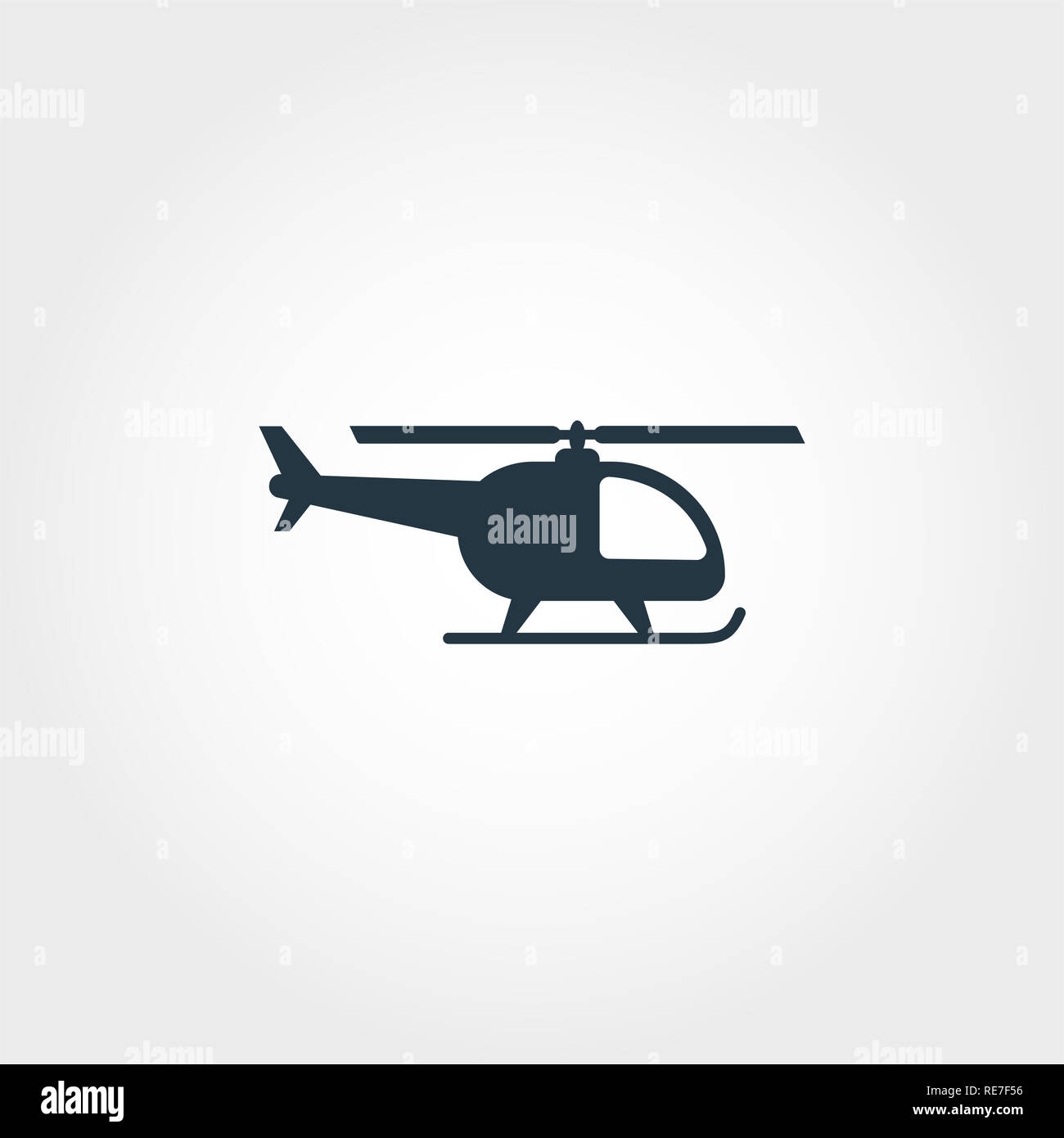 Helicopter creative icon. Simple element illustration. Helicopter ...