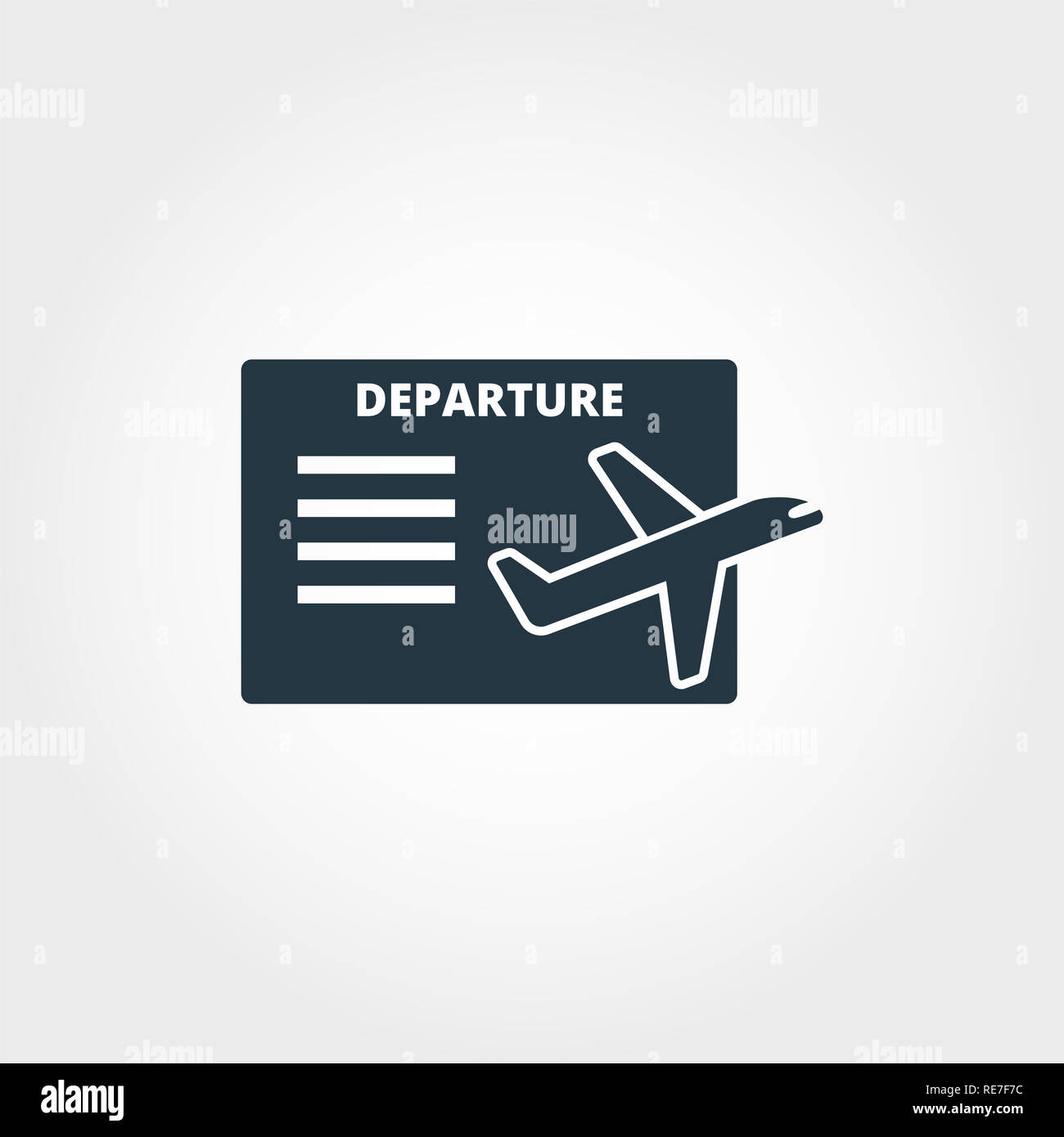 Flight departures icon airport sign hi-res stock photography and images ...