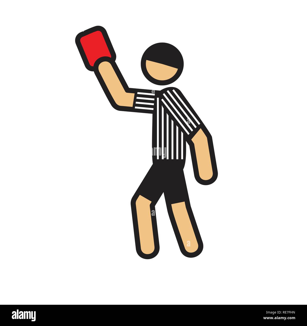 Soccer judge on white background for graphic and web design, Modern ...