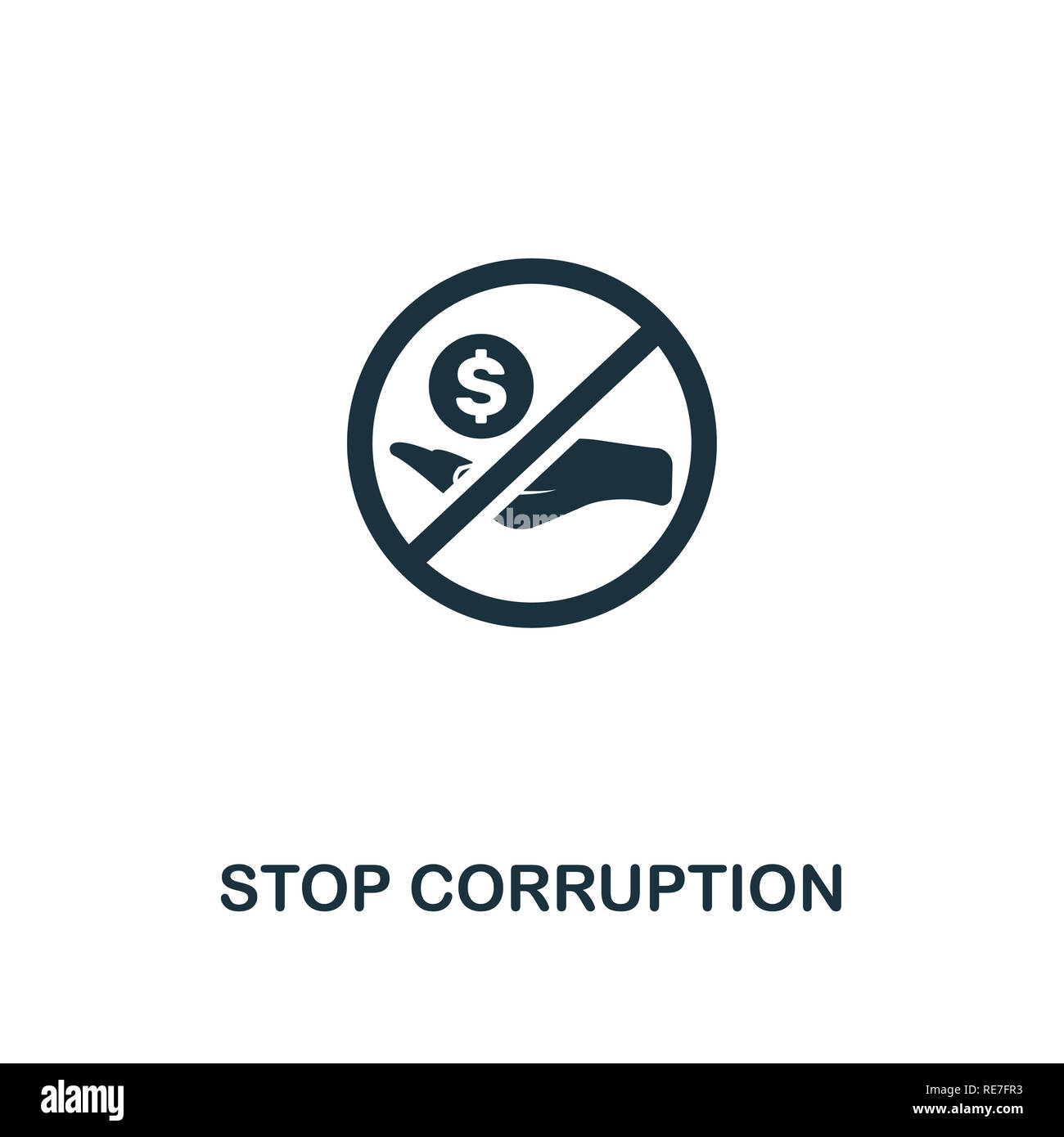 Stop Corruption icon. Premium style design from corruption collection ...