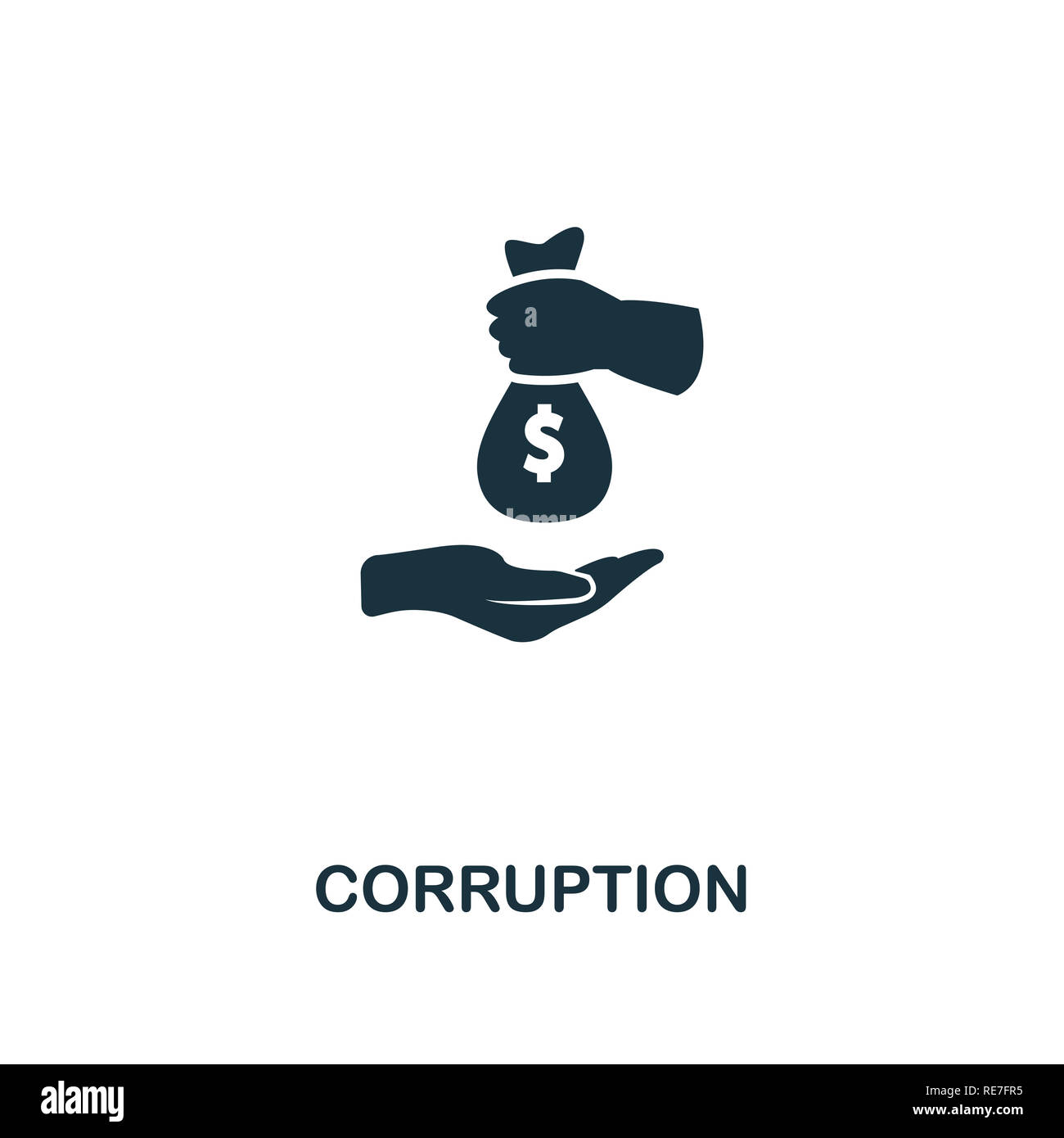 Corruption icon. Premium style design from corruption collection. Pixel ...