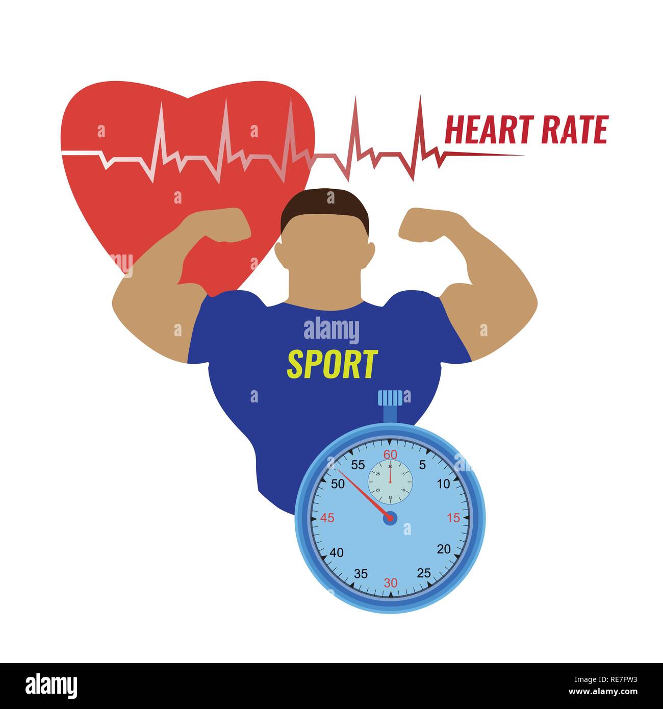 Sports heart rate Stock Vector Images - Alamy