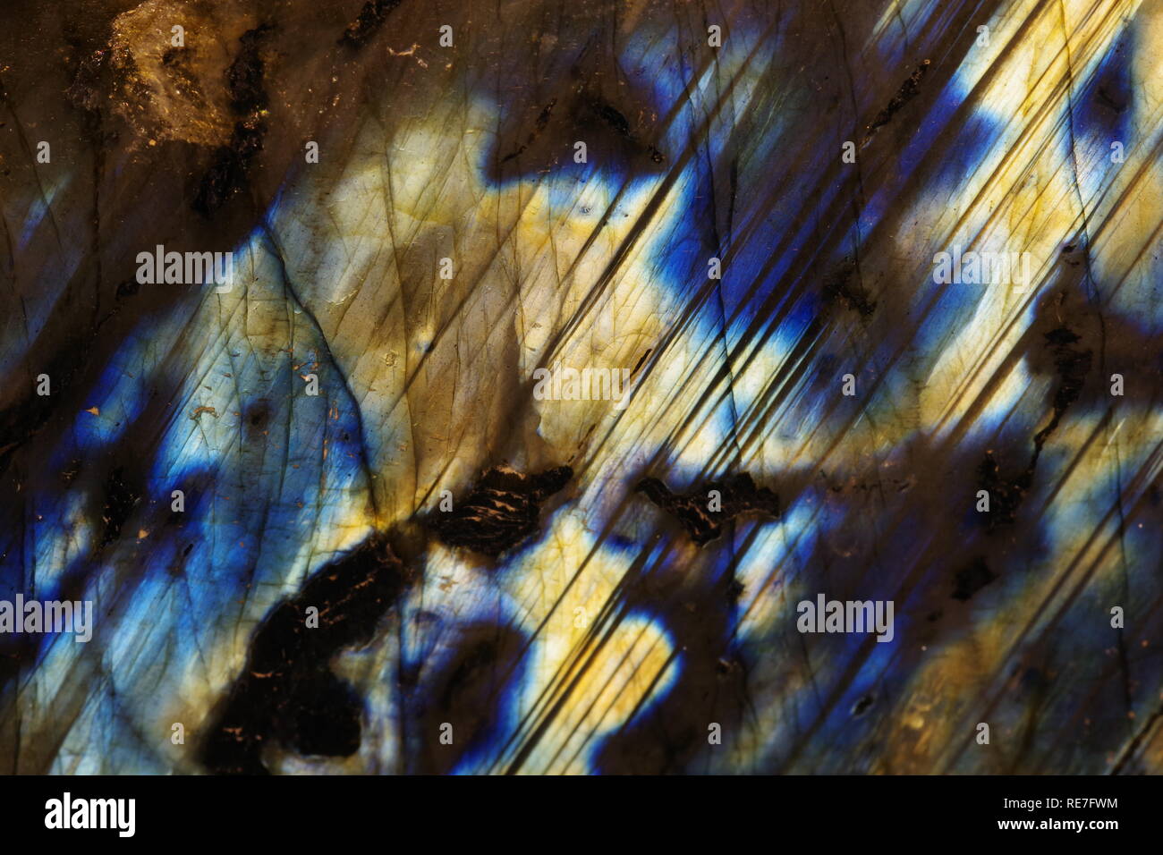 Macro Abstract Close Up Photo of Labradorite Geological Sample ...