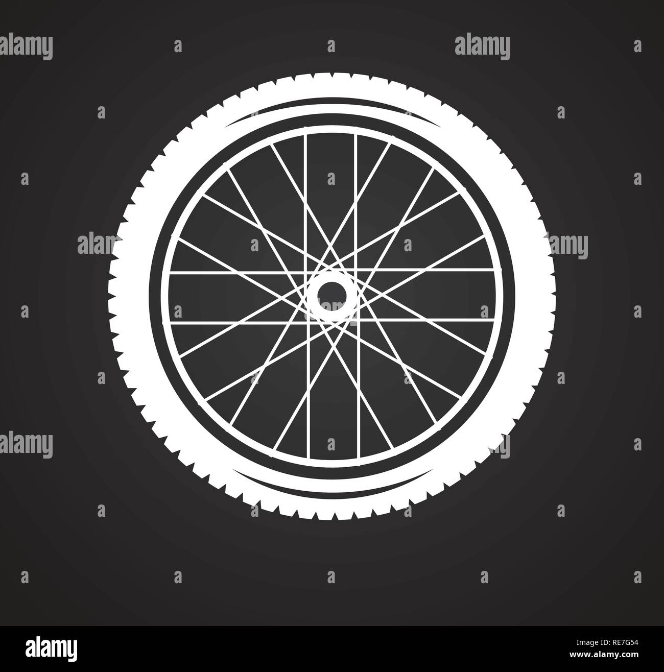 Wheel icon on black background for graphic and web design, Modern ...