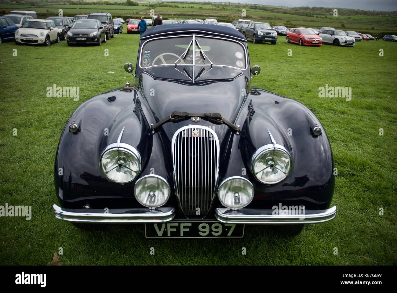Jaguar XK120 convertible roadster at the Anglesey Vintage Rally ...