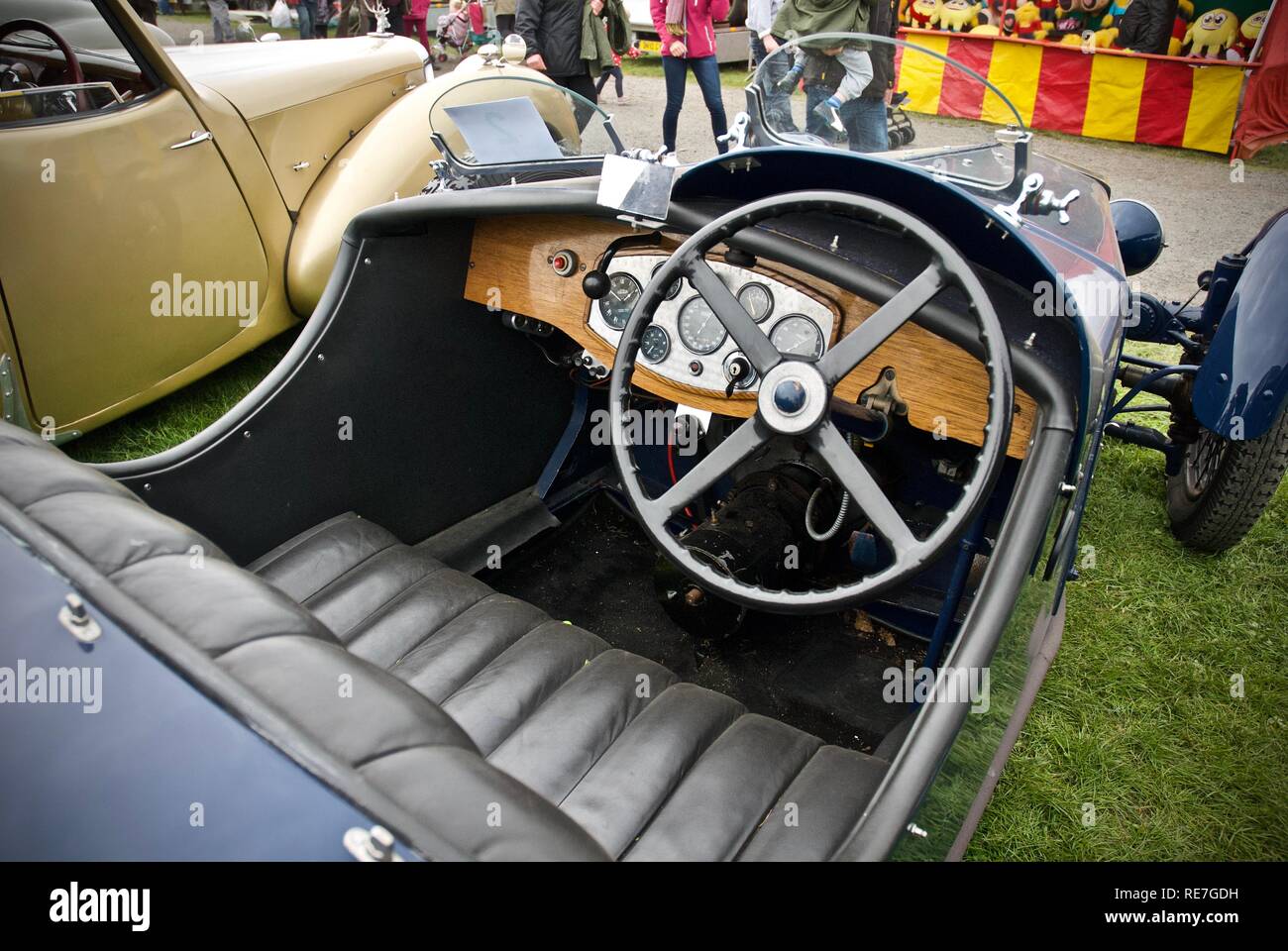 A 1929 vintage TRACTA 'D' Type 1500cc OHV motor car view of interior at ...